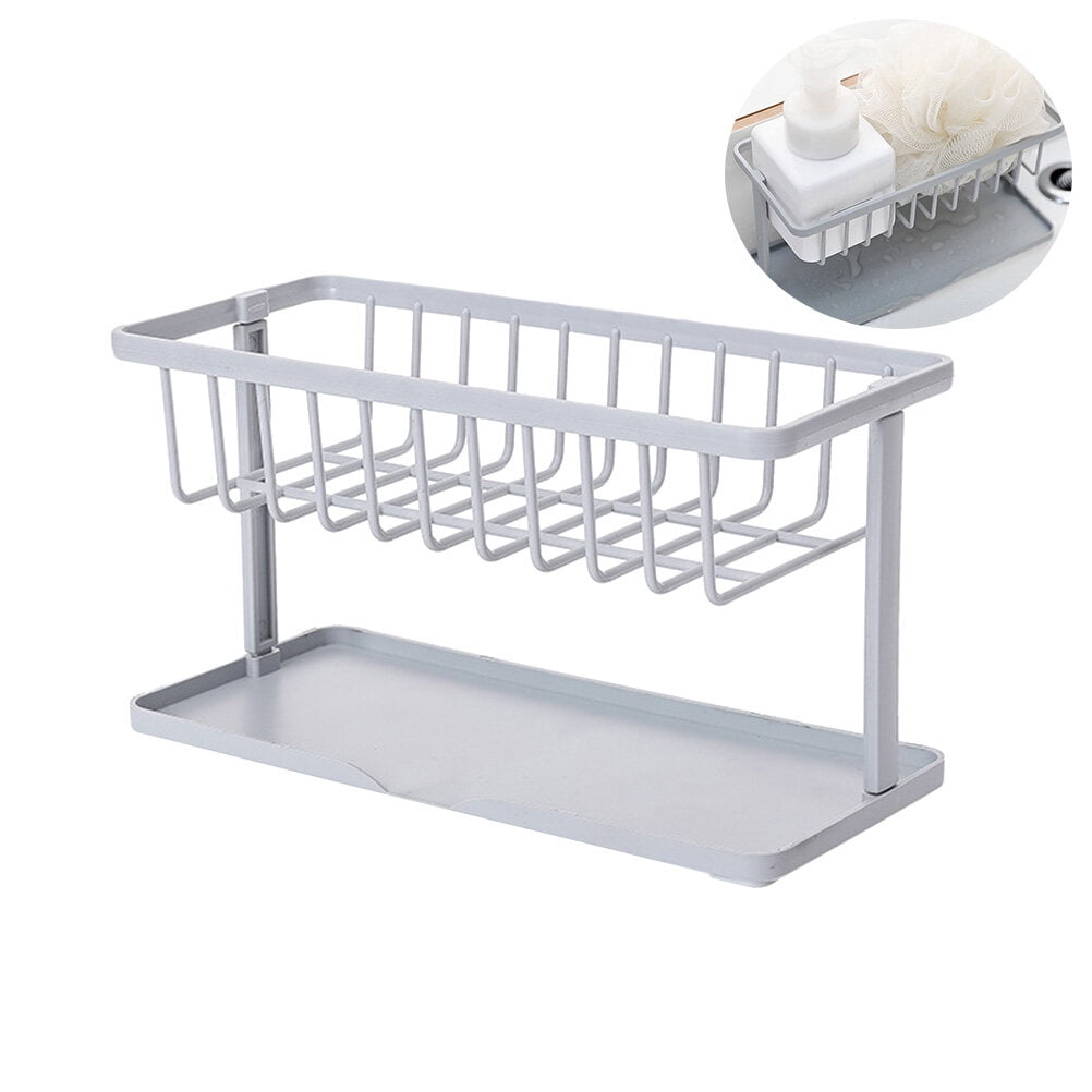 Masteelf Wall Mounted Soap Dispenser Sponge Holder Dispensers Kitchen ...