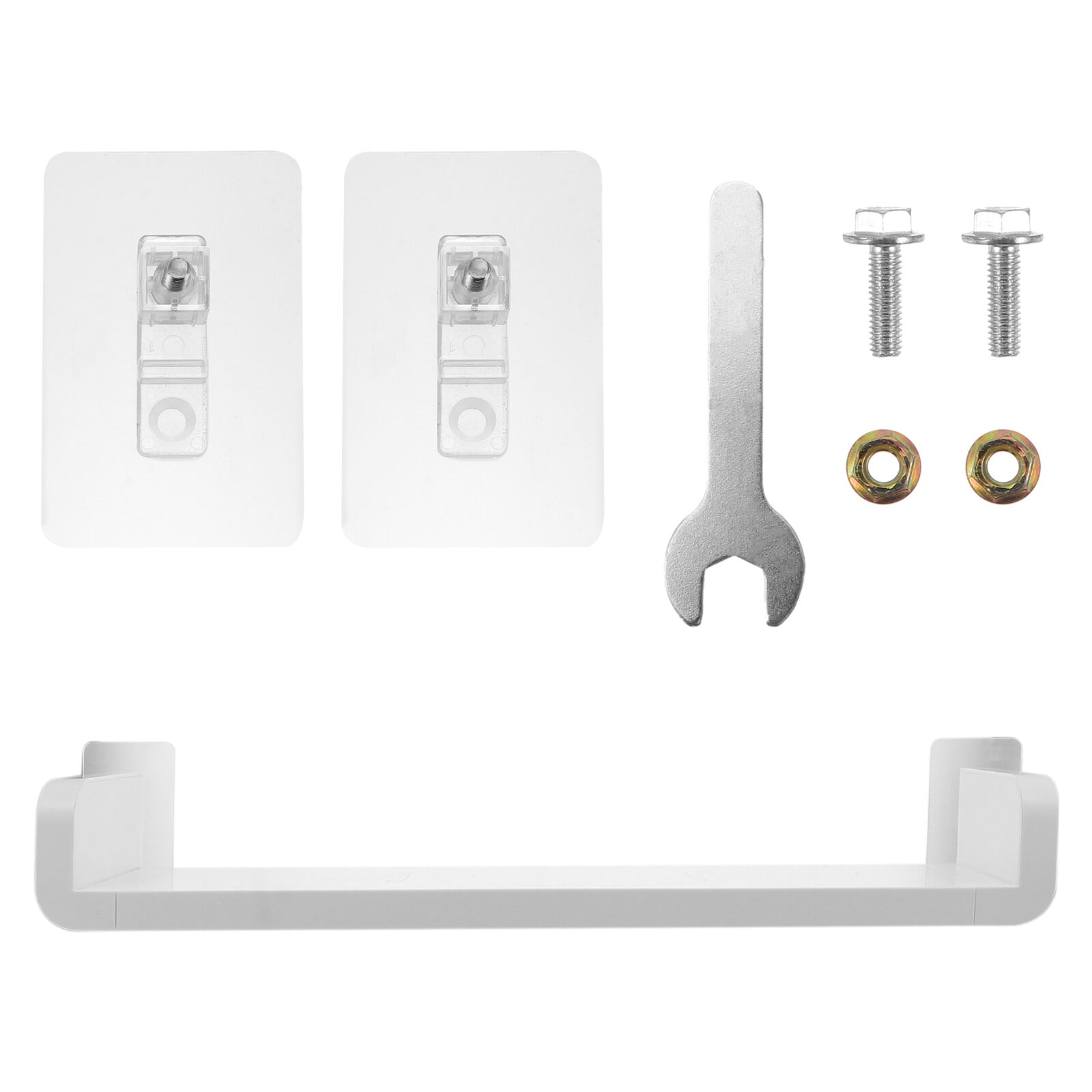 Masteelf Wall Mounted U-shape Storage Shelf White Plastic Material No ...