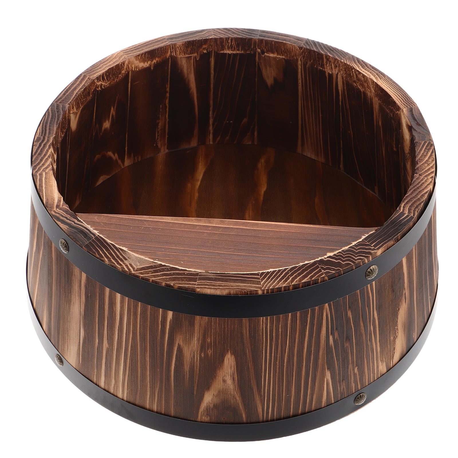 Masteelf Wall Mounted Whiskey Wine Barrel Display Rack Rustic Wine ...