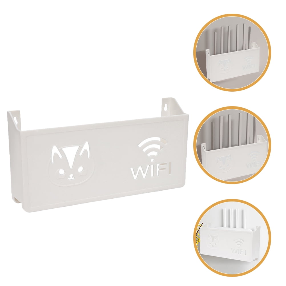 Masteelf Wall-Mounted WiFi Router Storage Box Storage Holder for TV Box ...