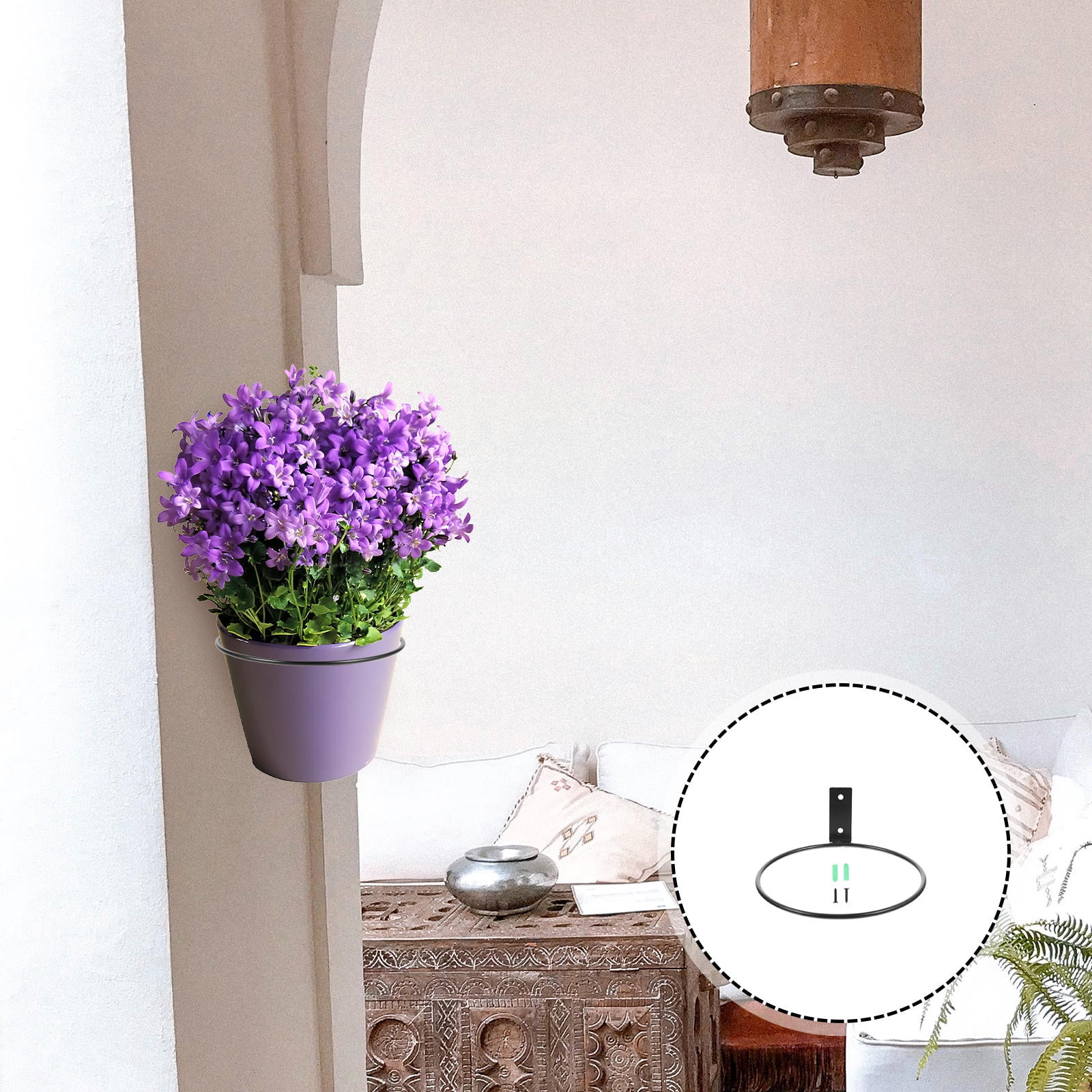 Masteelf Wall-mounted Flower Pot Storage Rack Outdoor Pots Hanging ...