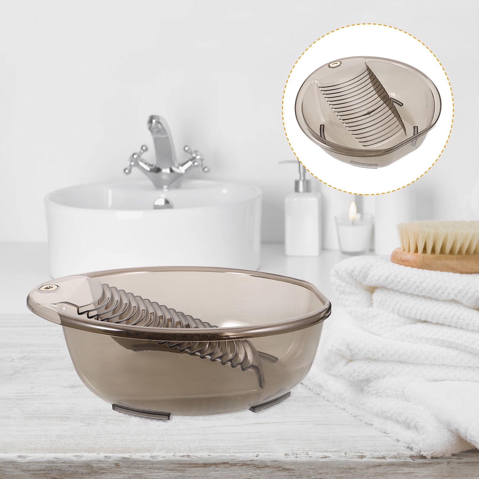Masteelf Washboard Basin for Hand Washing Clothes Tub Laundry - Walmart.com