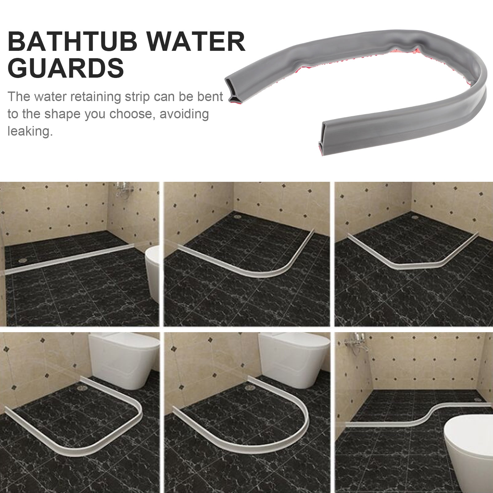 Masteelf Water Retaining Strip Bendable Sealing Threshold Small ...