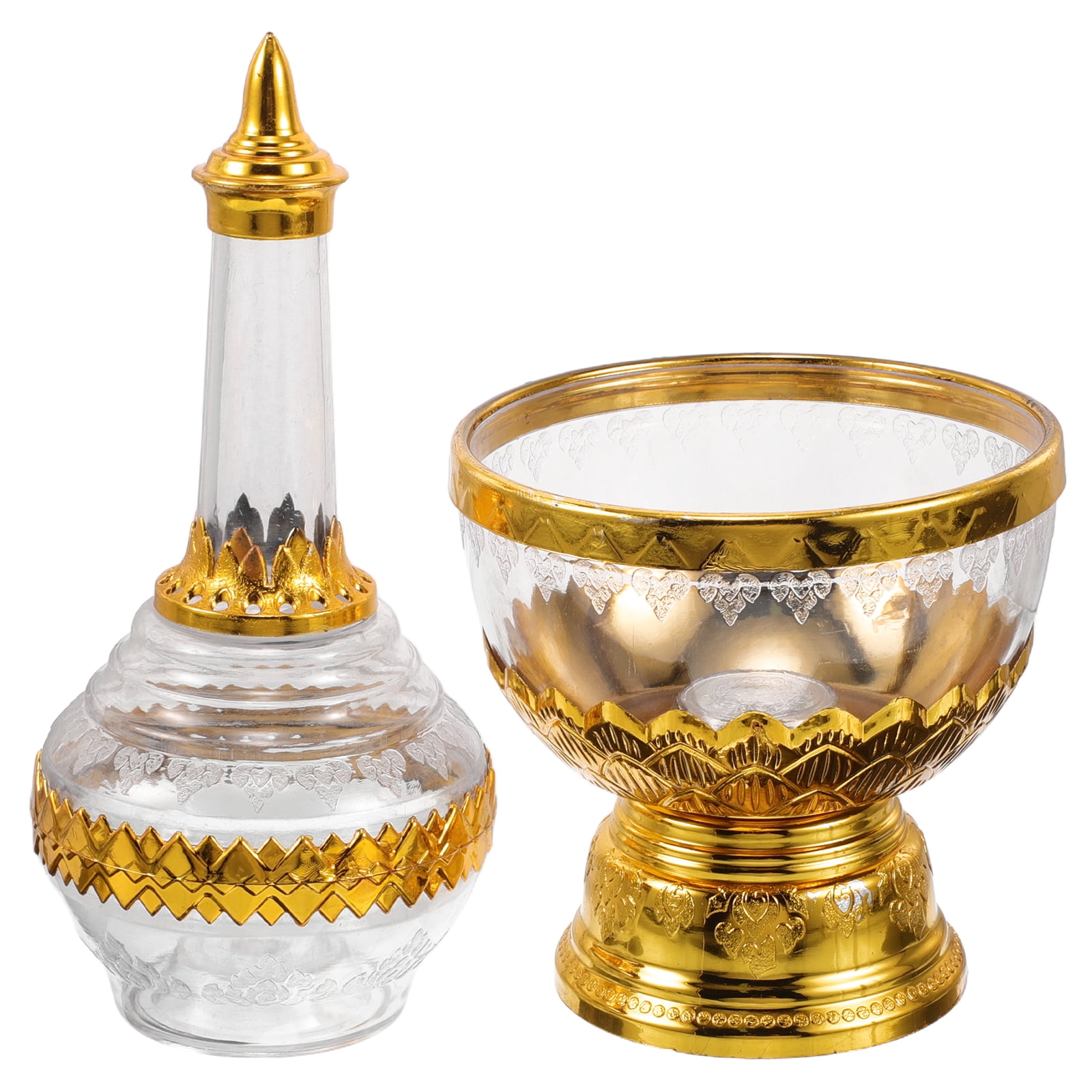 Masteelf Water Supply Cup Drip Bottle Glass Water Offerings Bowl Holy ...
