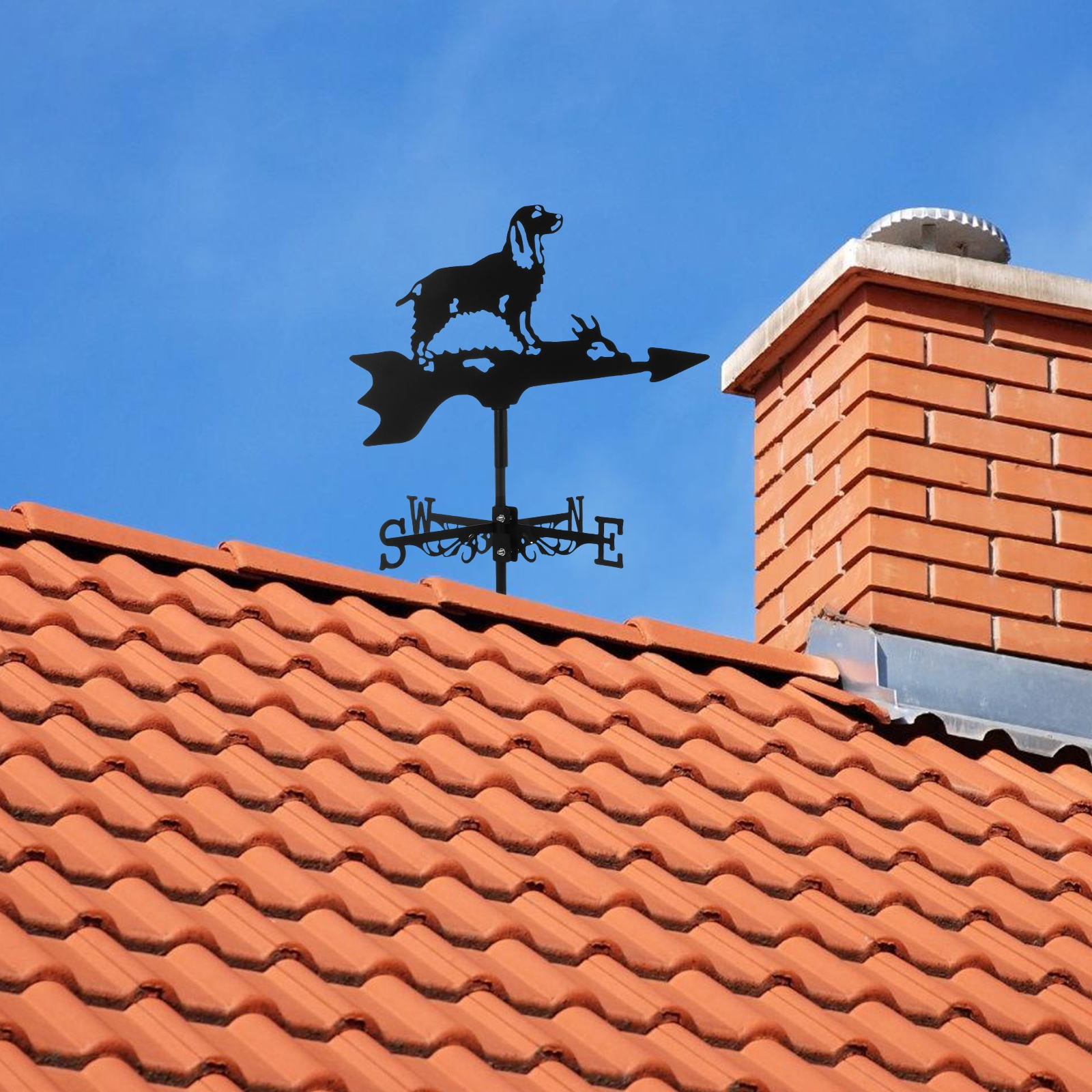Masteelf Weather Vane Roof Mount Iron Weathervane Wind Direction ...