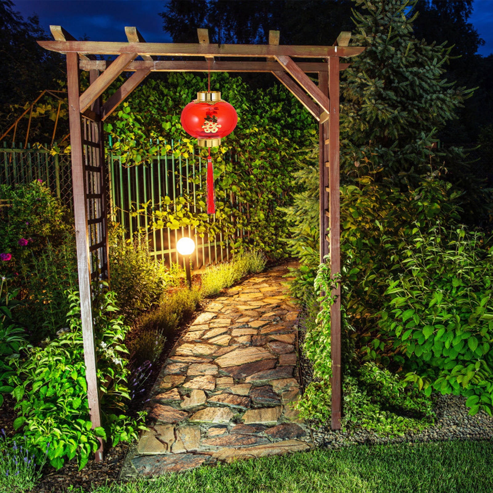 Masteelf Wedding Decor Battery Operated Decorations Lantern Home Red ...