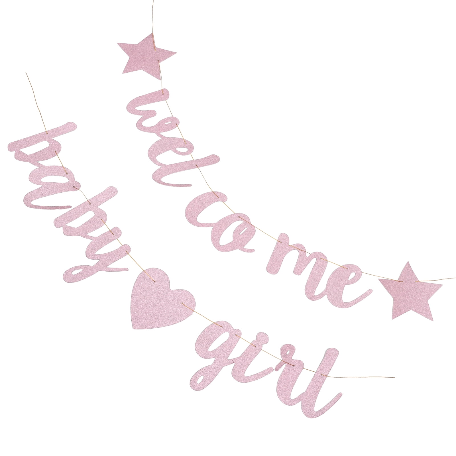 Masteelf Welcome Home Mommy Gender Baby Party Latte Pink Banner Reveal ...