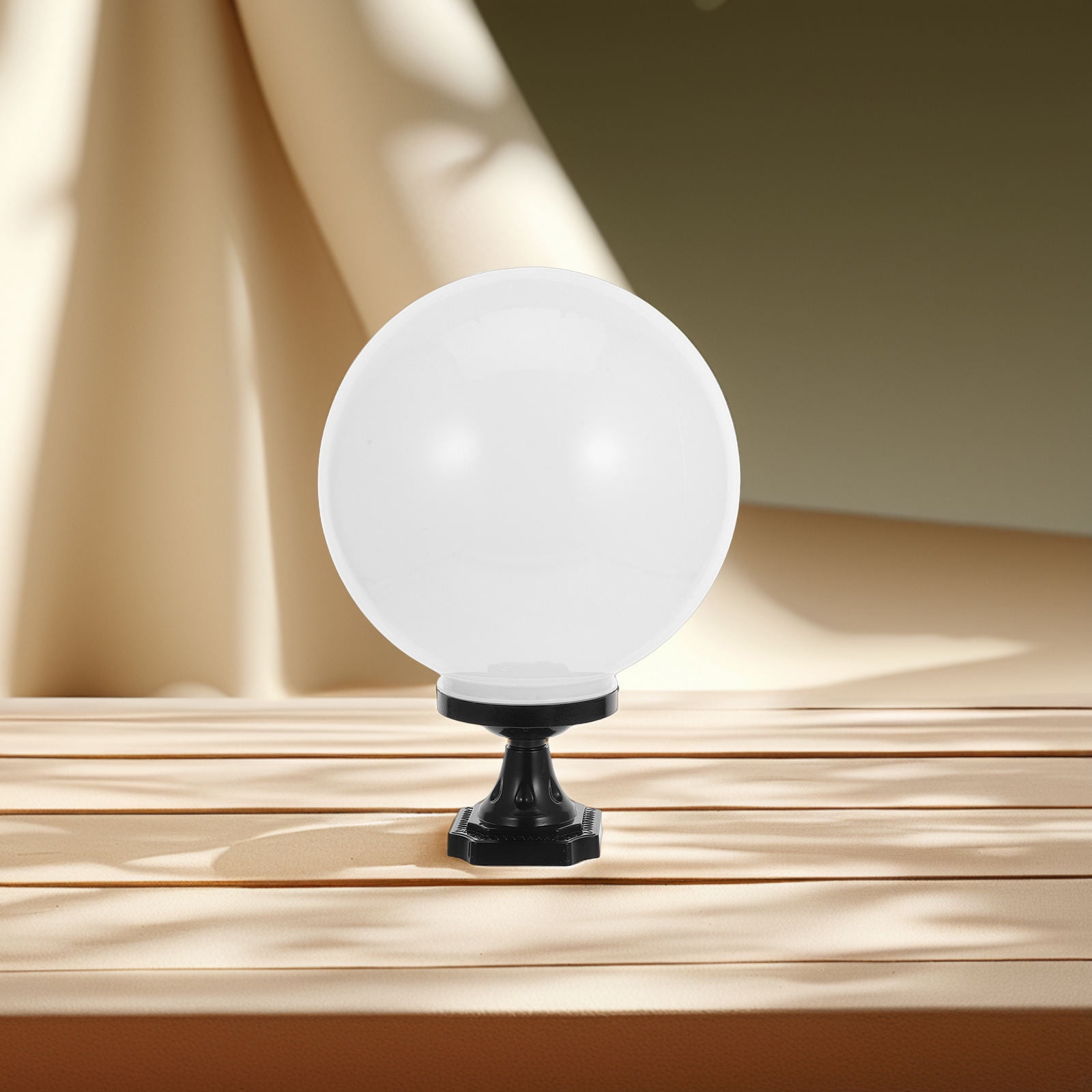 Masteelf White Acrylic Outdoor Lamp Shade Globe for Street Lamps Fence ...