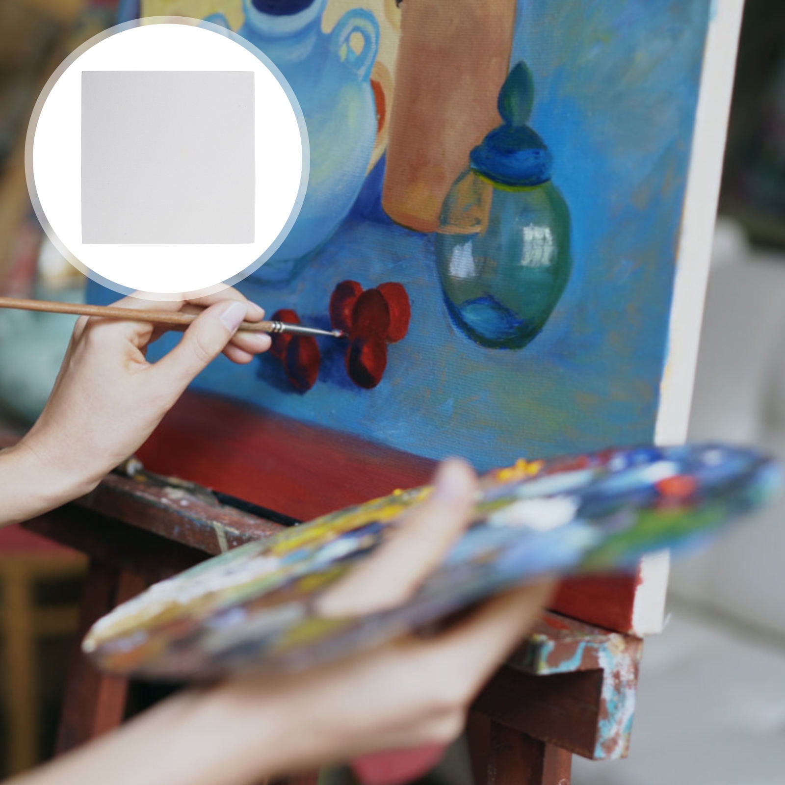 Masteelf White Canvas Panels for Painting Artist Boards with Wood and ...