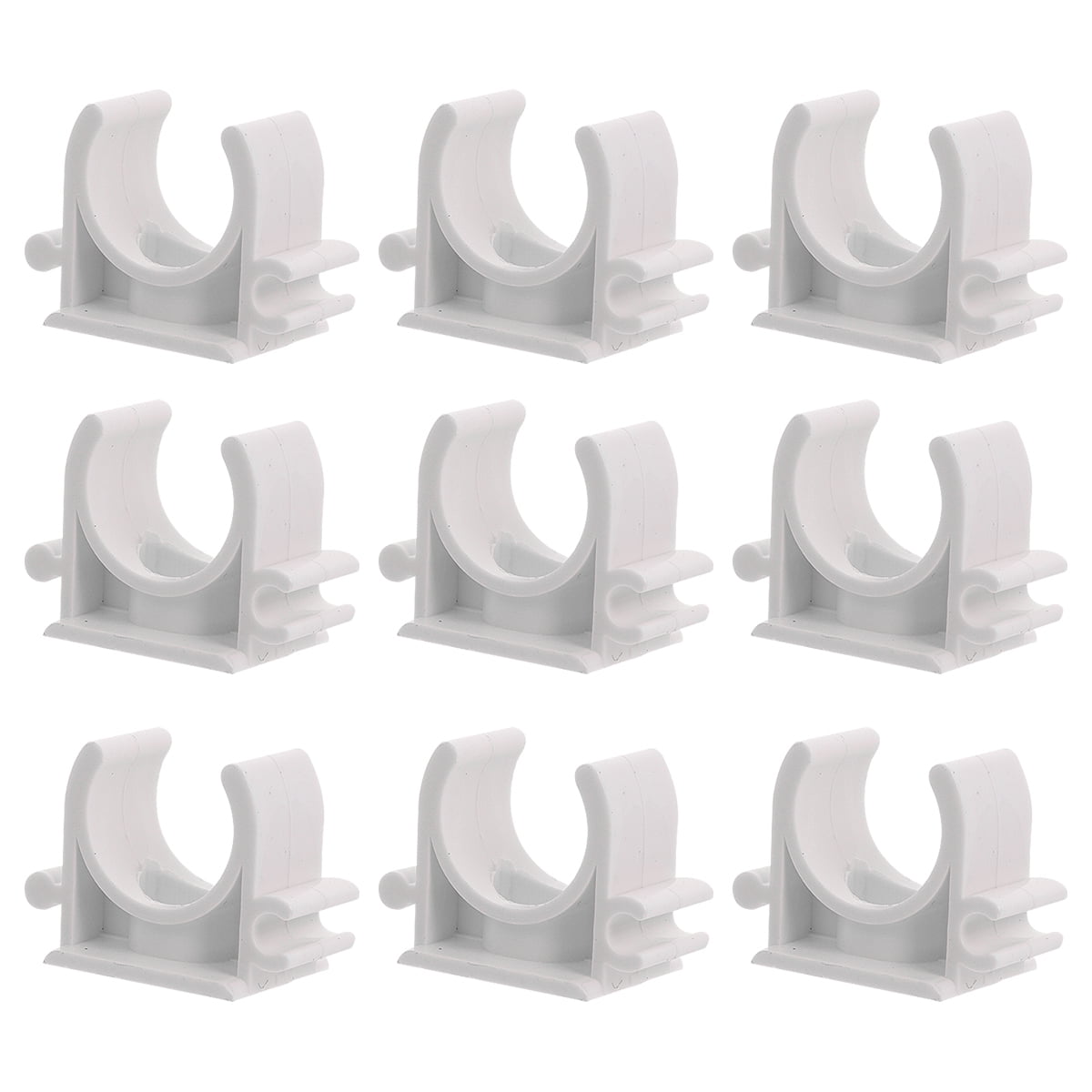 Masteelf White PVC Pipe Clamps for Wall or Ground Installation Durable ...
