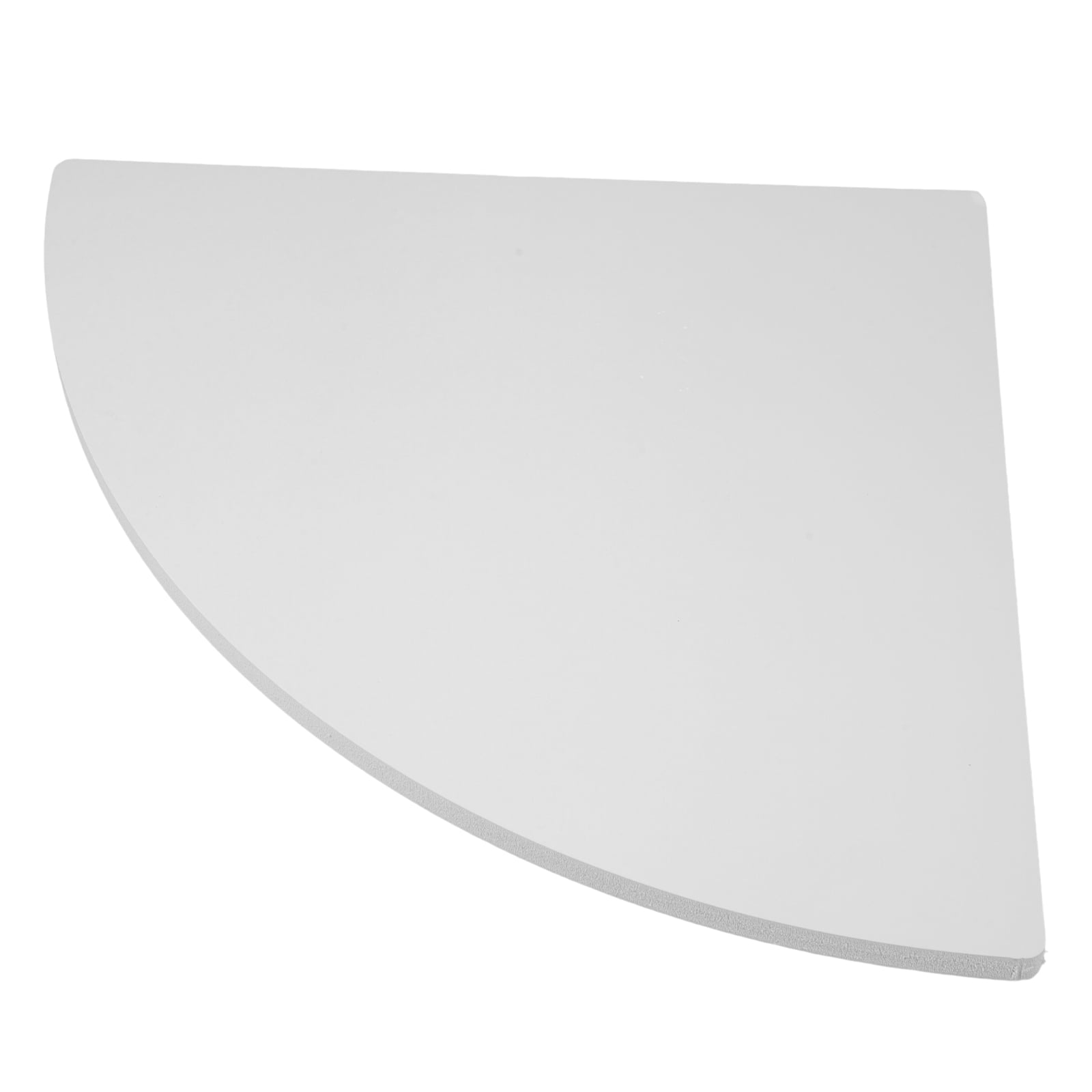 Masteelf White PVC Wall Corner Shelf for Home Use Triangle Fan Shaped ...