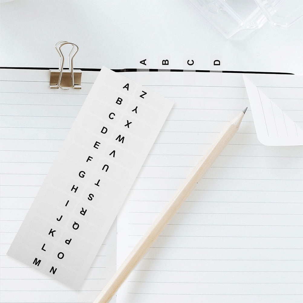 Masteelf White Paper Index Tabs for Home Use Writable Adhesive Book ...