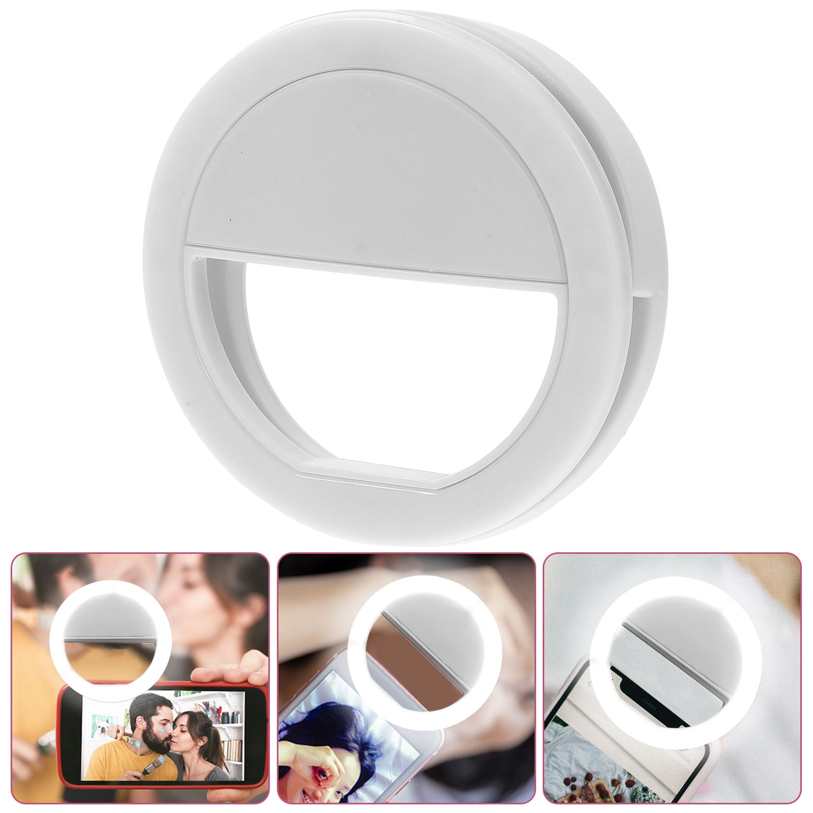 Masteelf White Phone Ring Light for with ClipOn Design Brightens Face ...