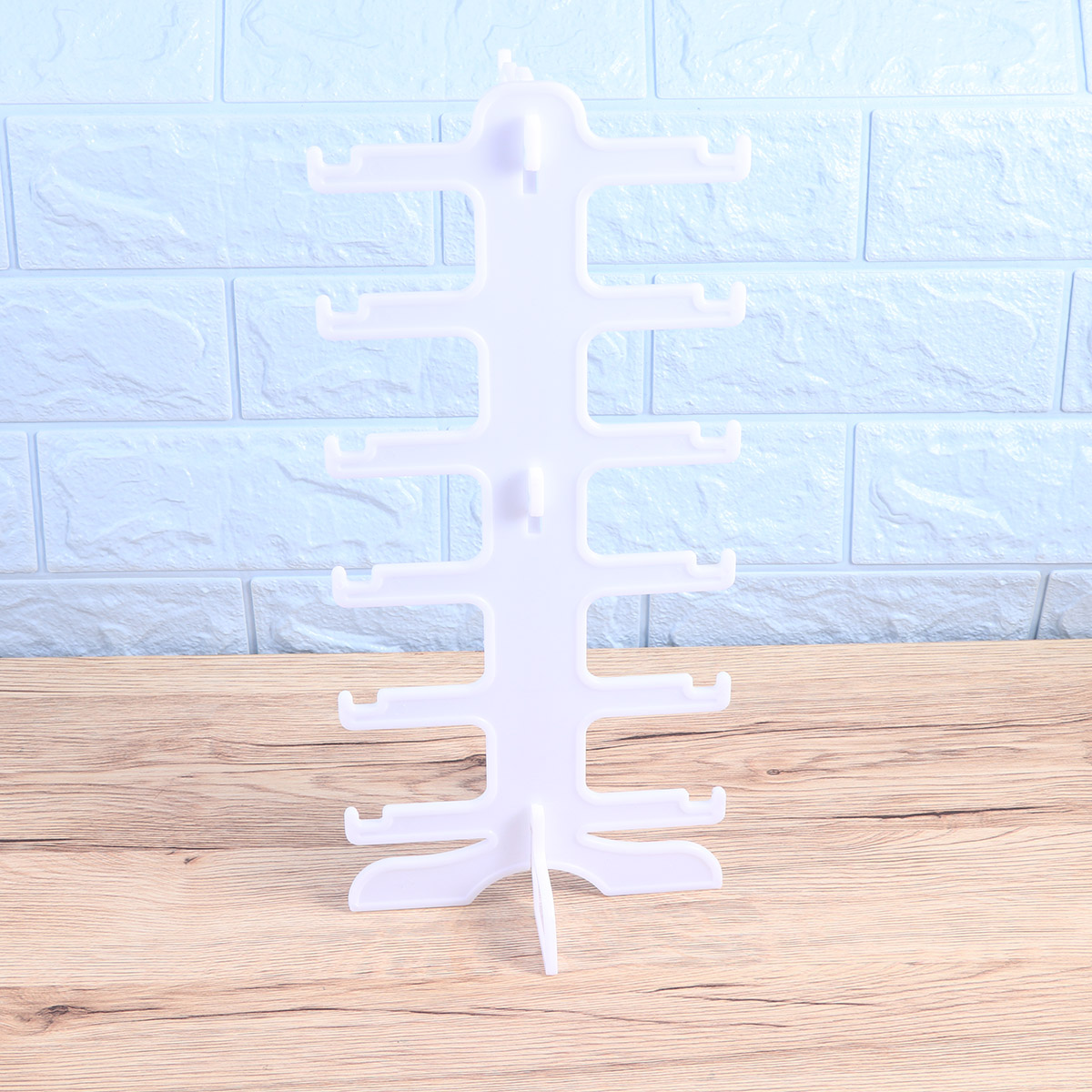 Masteelf White Plastic Desktop Organizer 6 Layers Sunglasses Rack ...