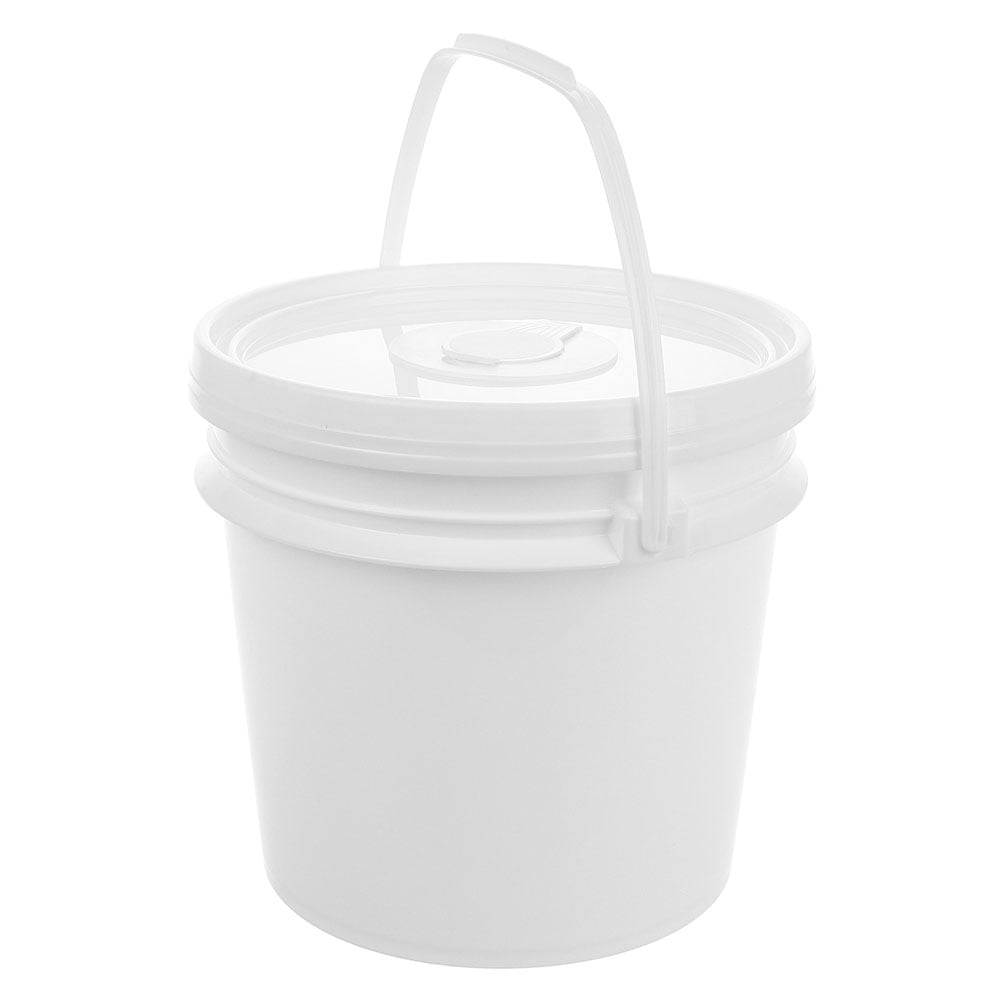 Masteelf White Plastic Wipe Bucket with Lid and Handle Multipurpose ...