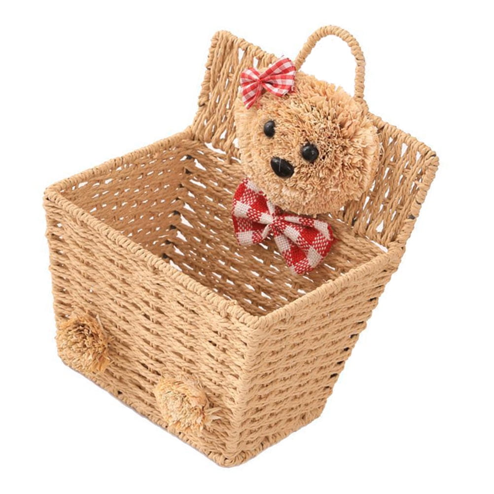 Masteelf Wicker Bear Basket Food Containers with Lids Storage Baskets ...