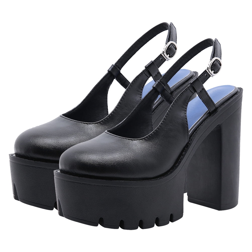 Masteelf Wide Sandals for Women Shoes High Heel Round Toe Oversized ...