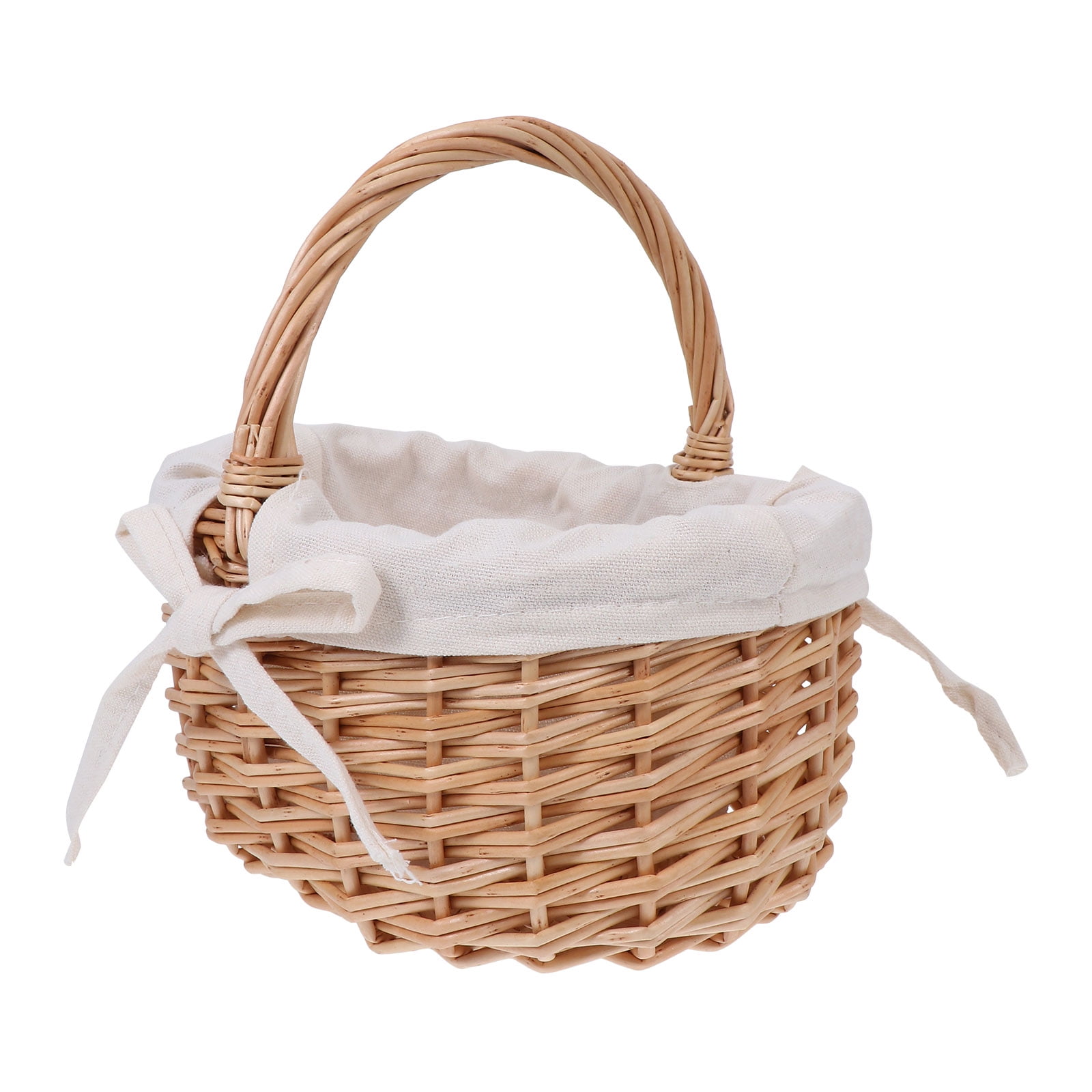 KALLORY Natural Wicker Woven Flower Basket in Khaki for Home Decoration ...