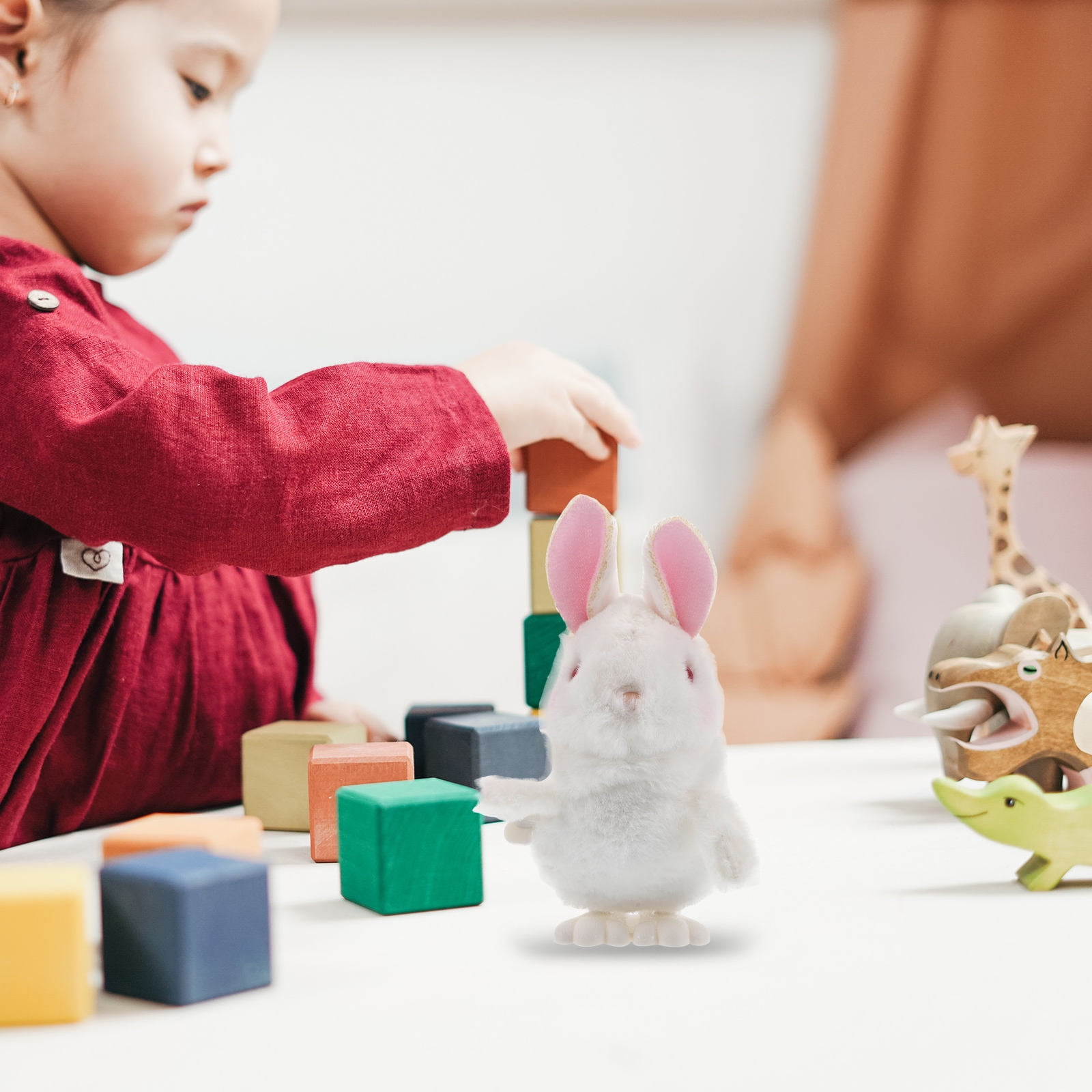 Masteelf Wind Up Bunny Plush Toy Cute And Soft Jumping Rabbit For Kids ...