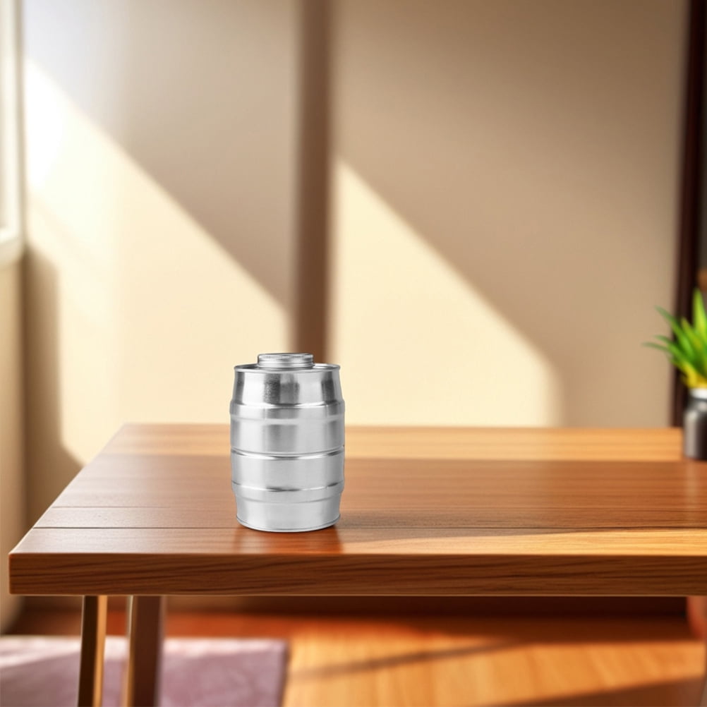 Masteelf Wine Barrel Shaped Tinplate Canister with Airtight Seal for ...