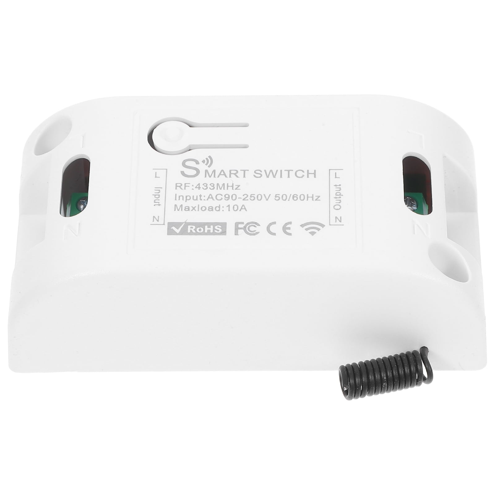 Masteelf Wireless Remote Controlled Light Switch for Wall White ABS ...