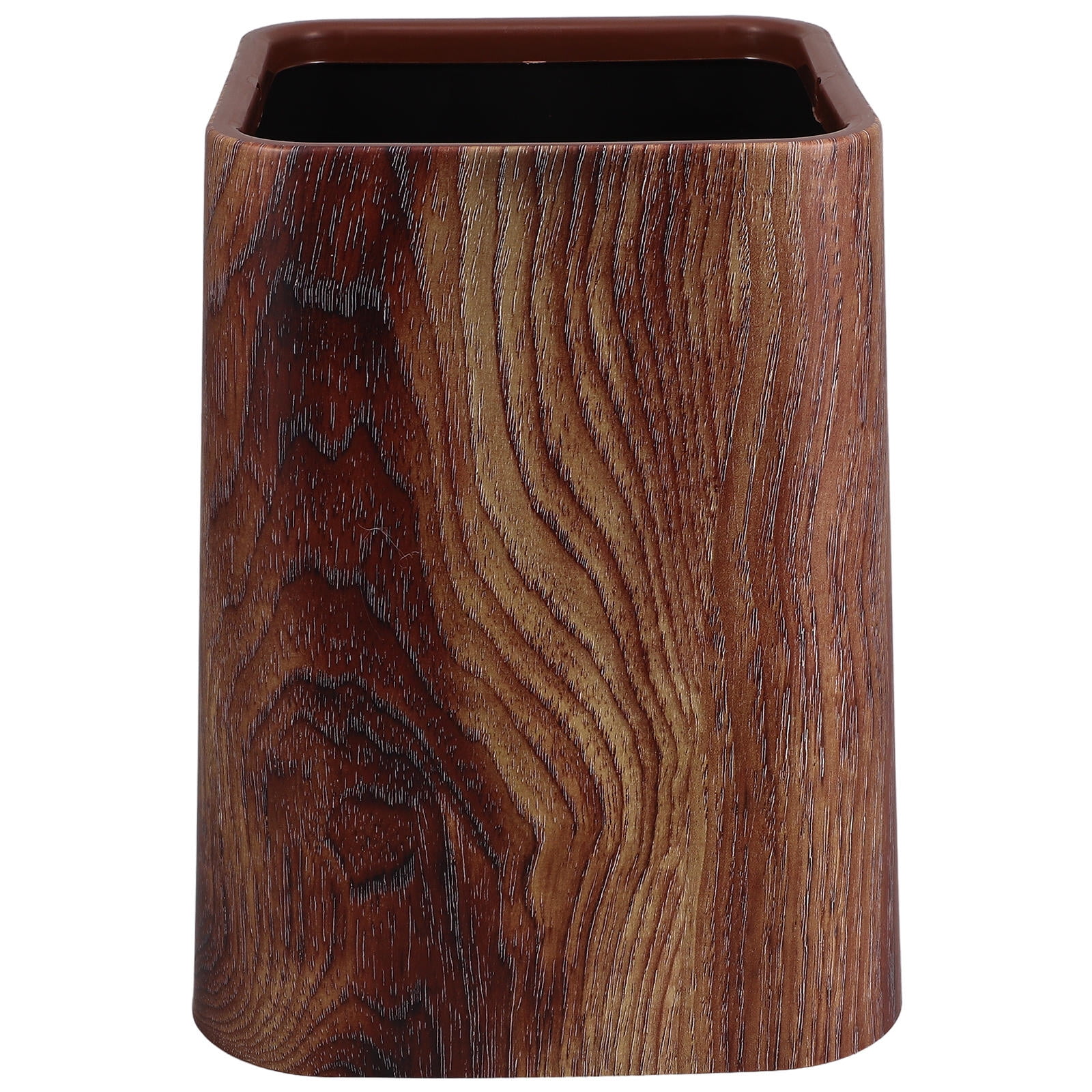Masteelf Wood Grain Trash Can Decorative Wastebasket Garbage Bin Toilet ...