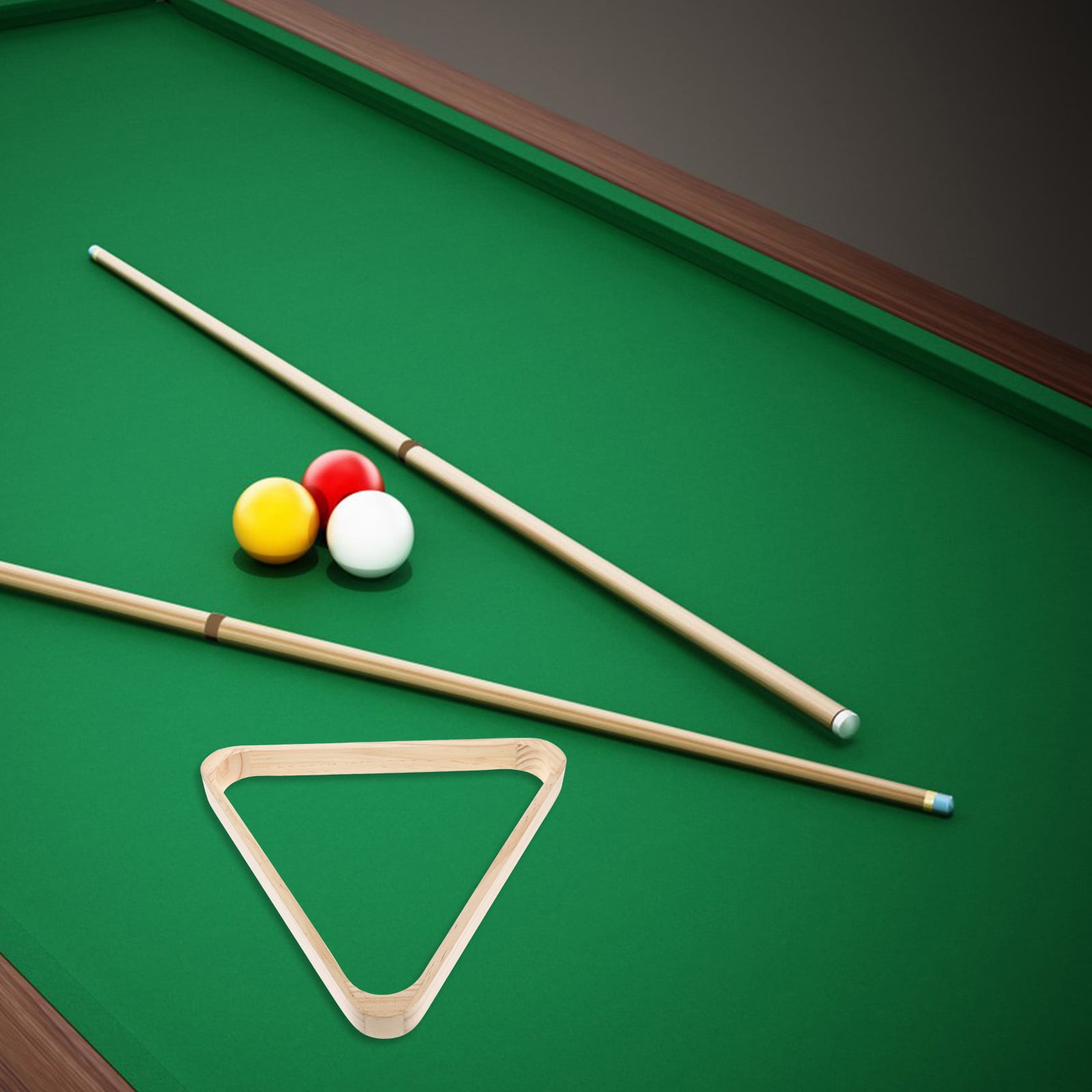 Masteelf Wood Pool Ball Triangle Rack Pool Table Ball Holder ...