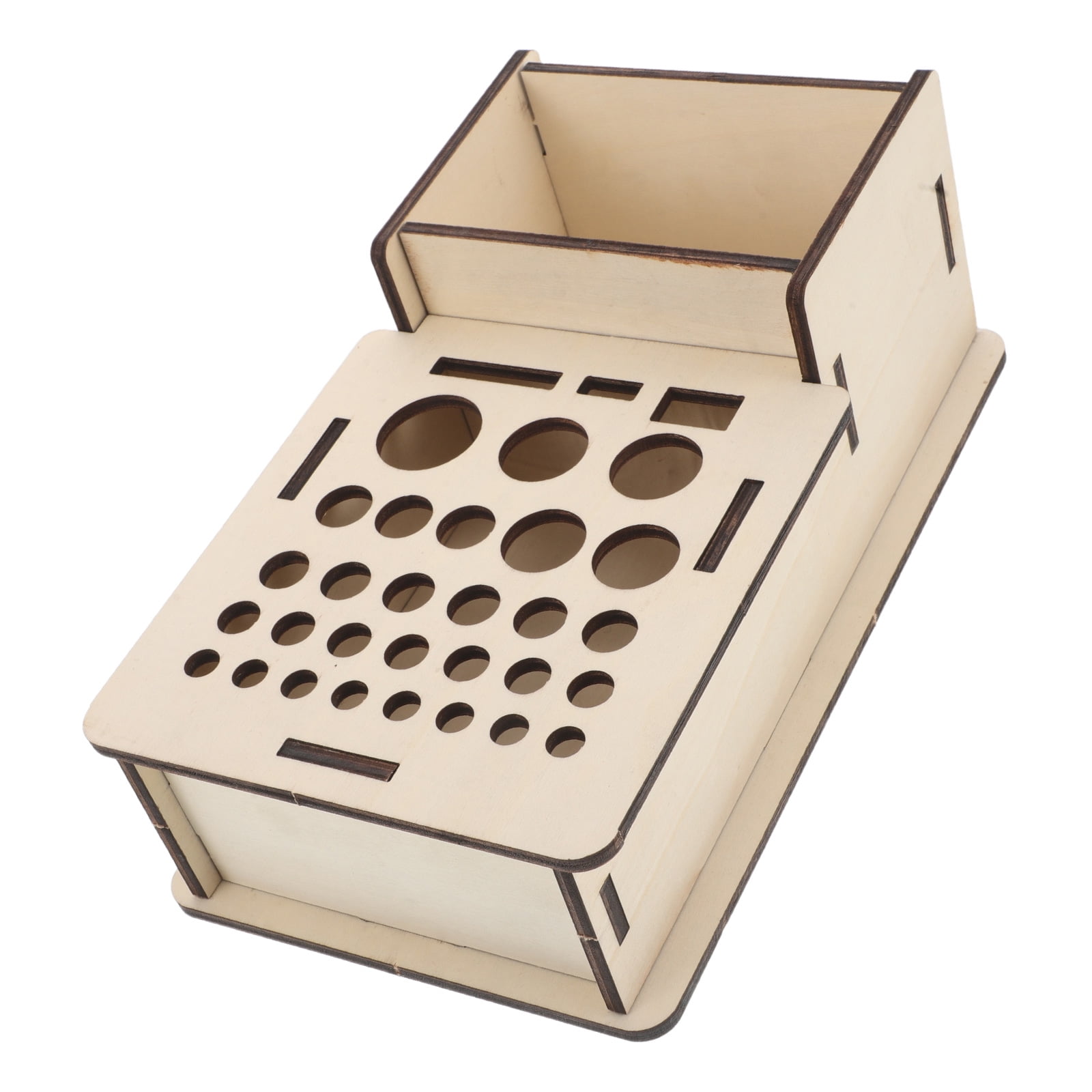 Masteelf Wooden Tool Holder for Storage Craft Organizer with Durable ...