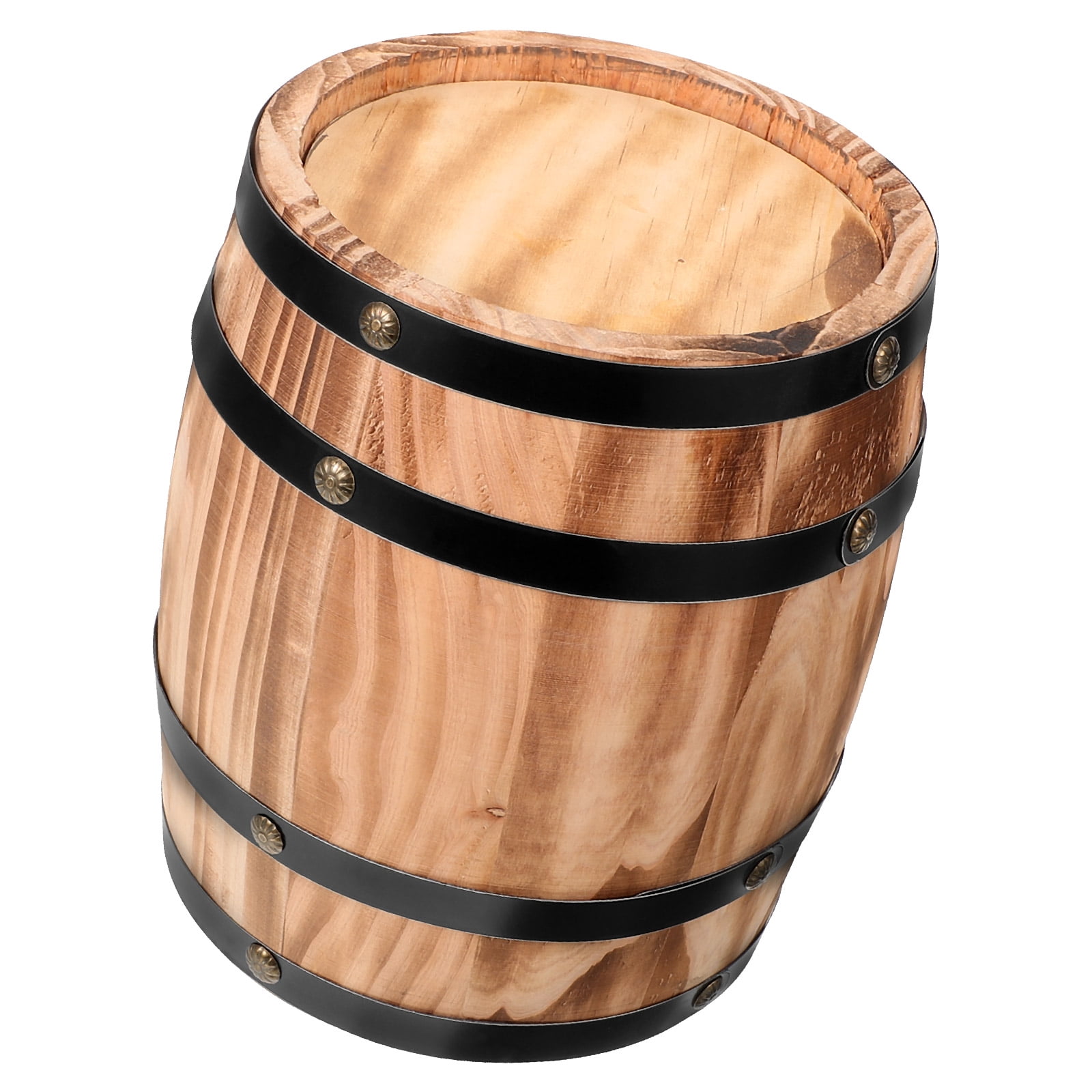 Masteelf Wood Wine Barrel Retro Barrel Wooden Barrels Bucket Barrel ...