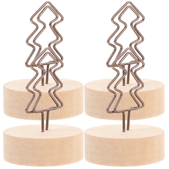Masteelf Wooden Base Memo Clips for Camping Use Holds Photos Firmly ...