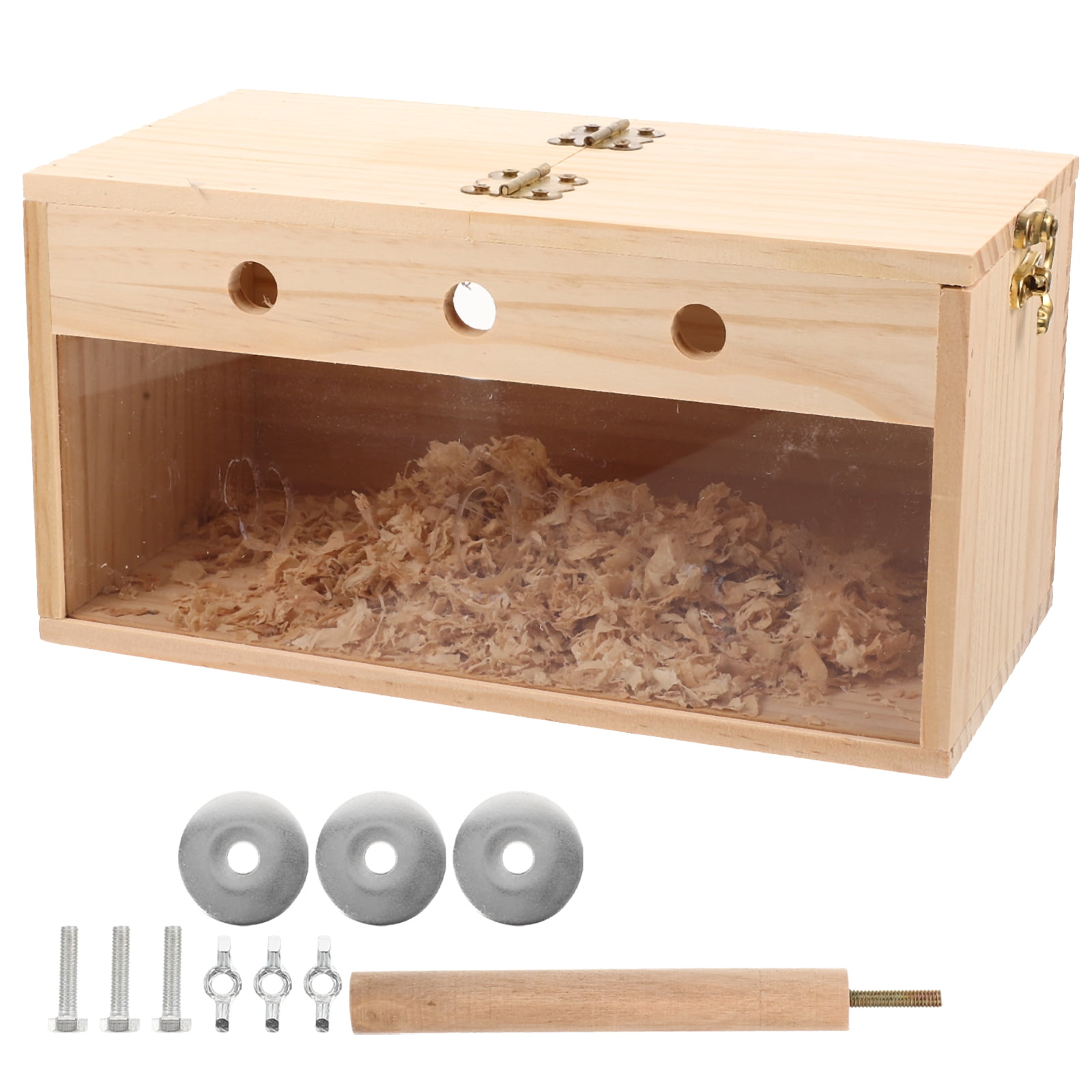 Masteelf Wooden Bird House Parrot Breeding Box Bird Nesting Box Wooden ...