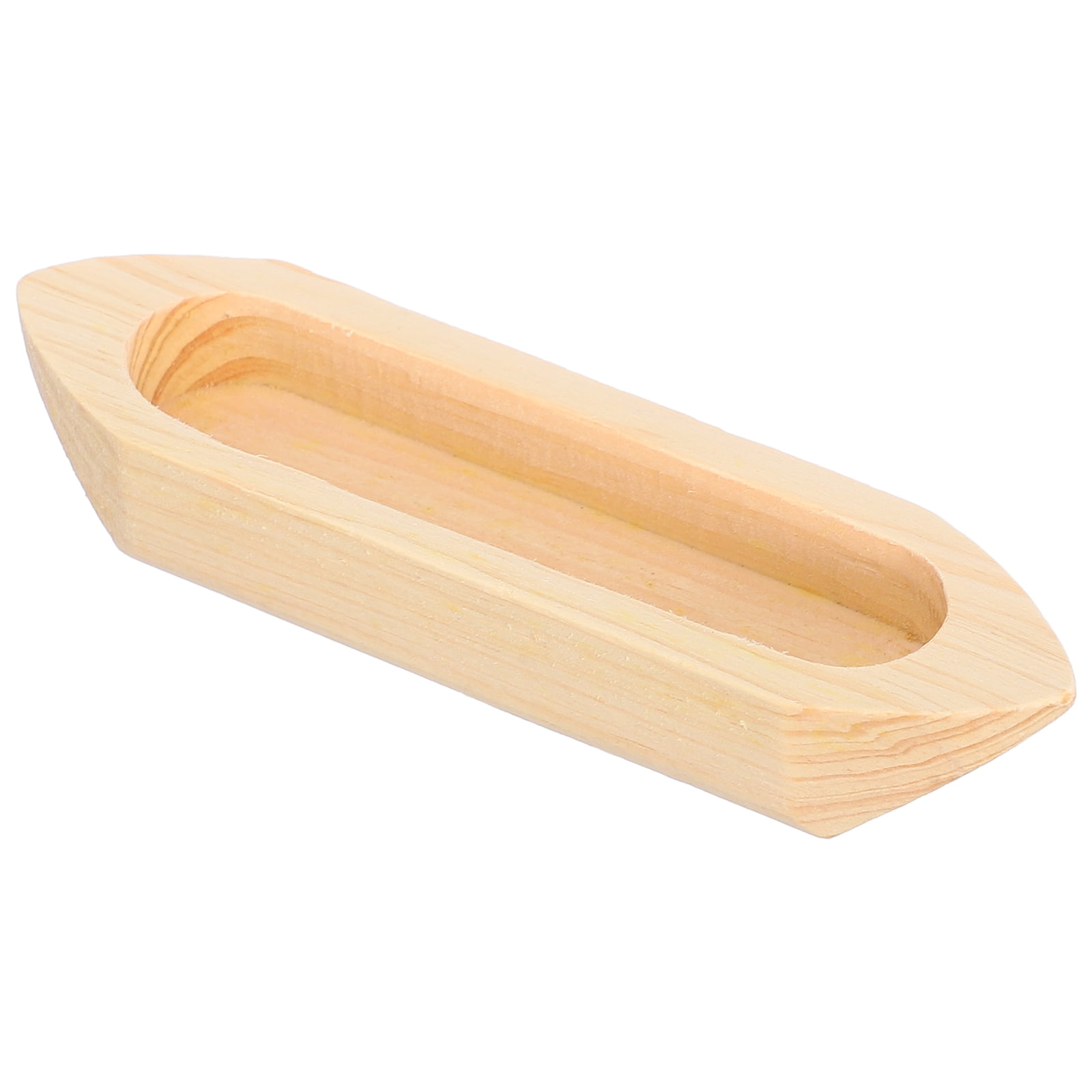 Masteelf Wooden Boat Decoration Boat Model Natural Wooden Boat Craft ...