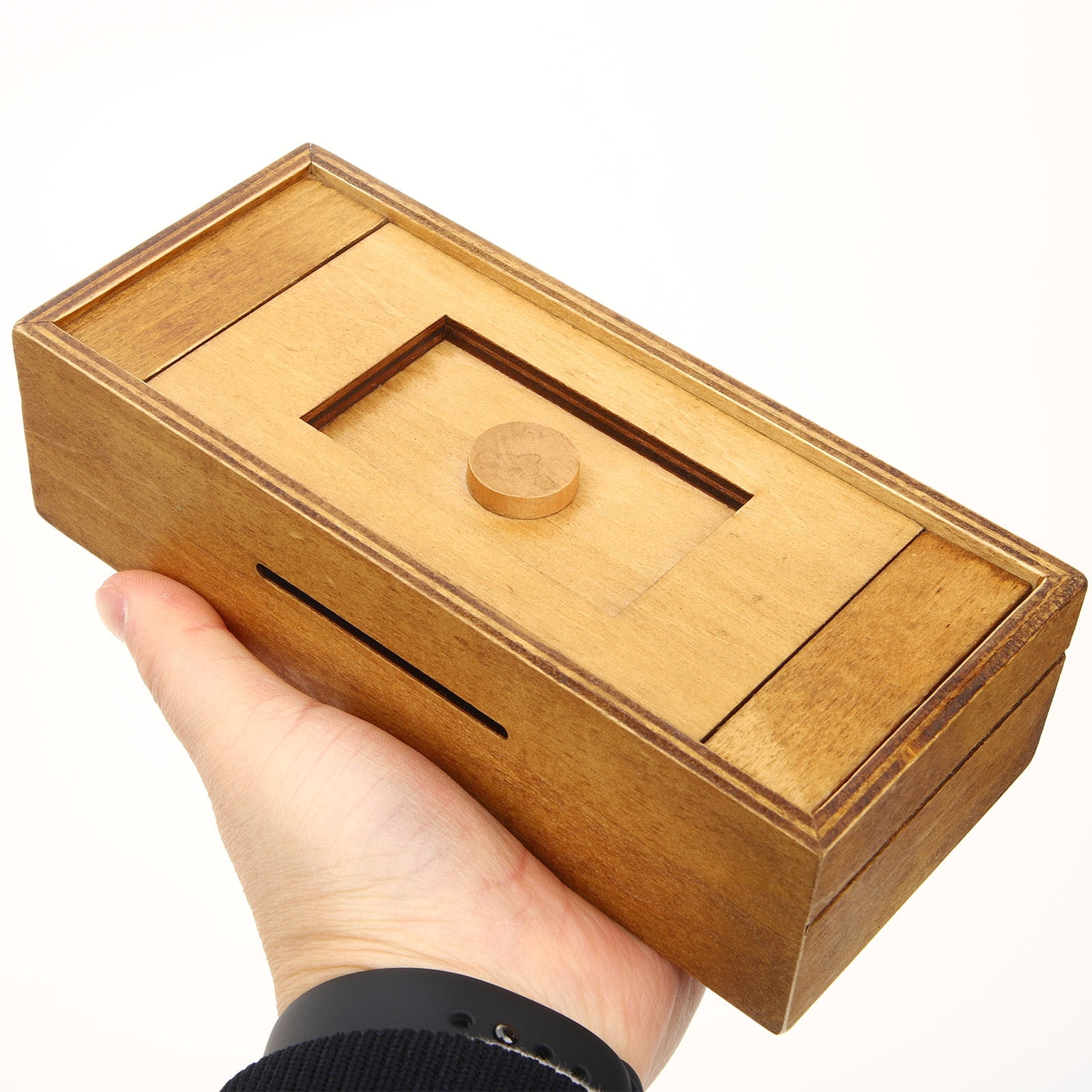 Masteelf Wooden Brain Teaser Puzzle Box for Kids Play Light Brown Set ...