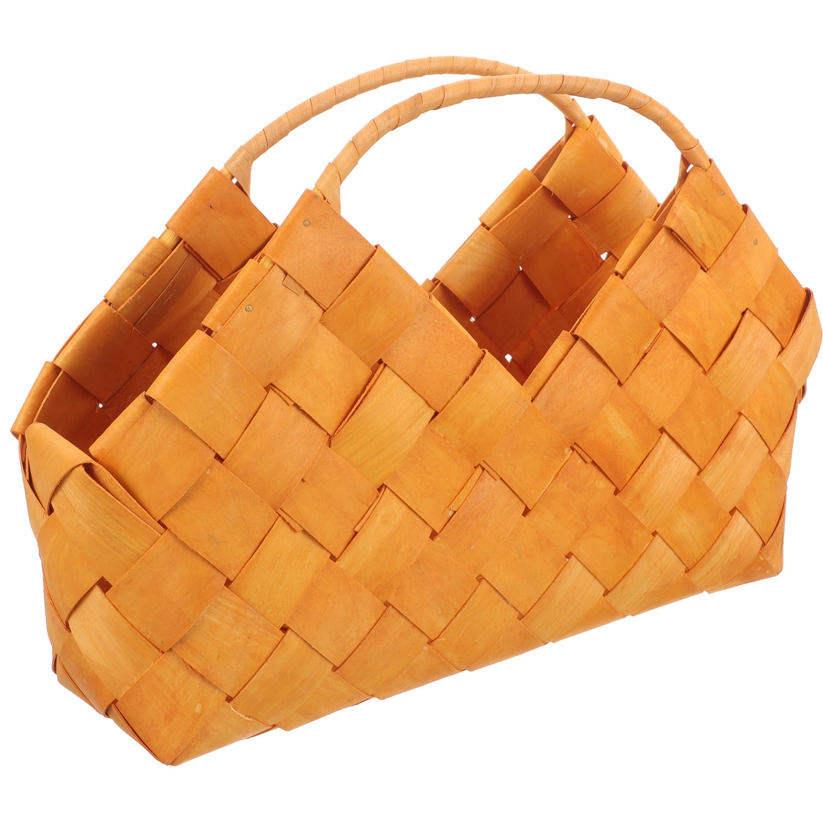 Masteelf Wooden Chip Basket Flower Basket Decorative Multi-purpose ...