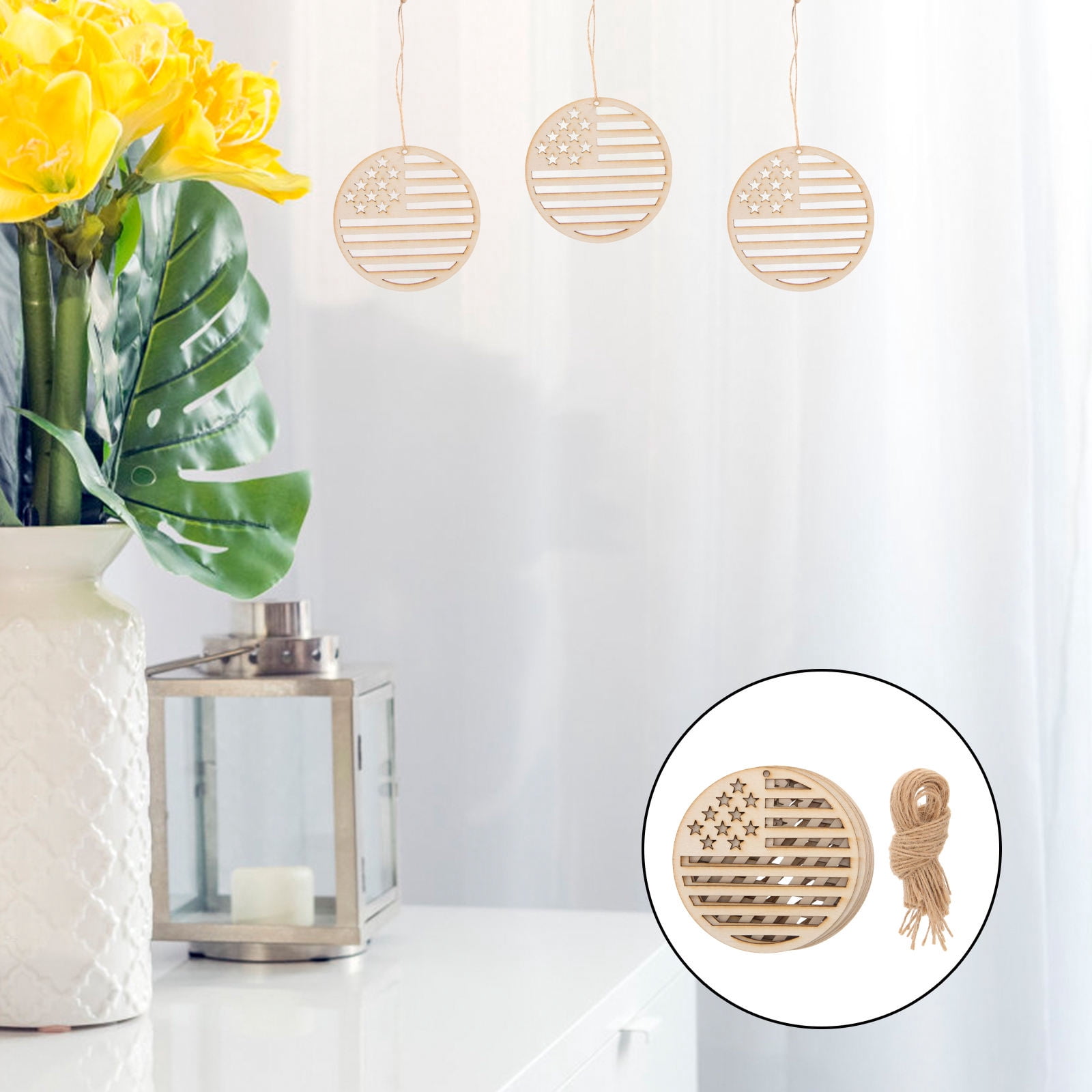 Masteelf Wooden Cutouts for Decor Khaki Unfinished wood Slices Perfect ...