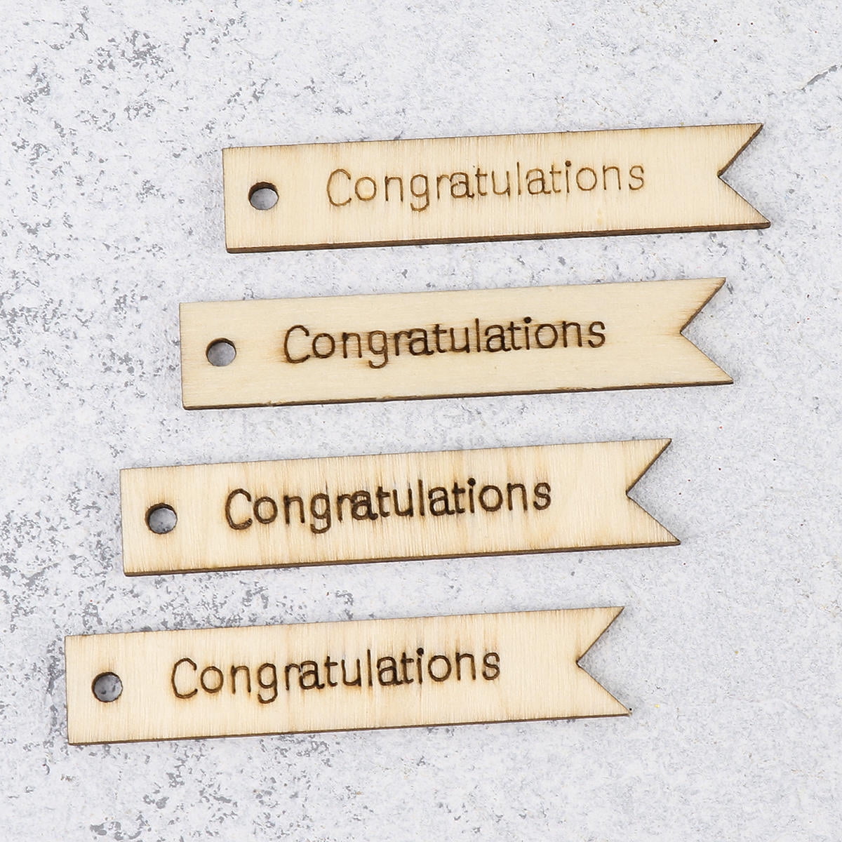 Masteelf Wooden Cutouts with Congratulations Letter for Craft DIY ...