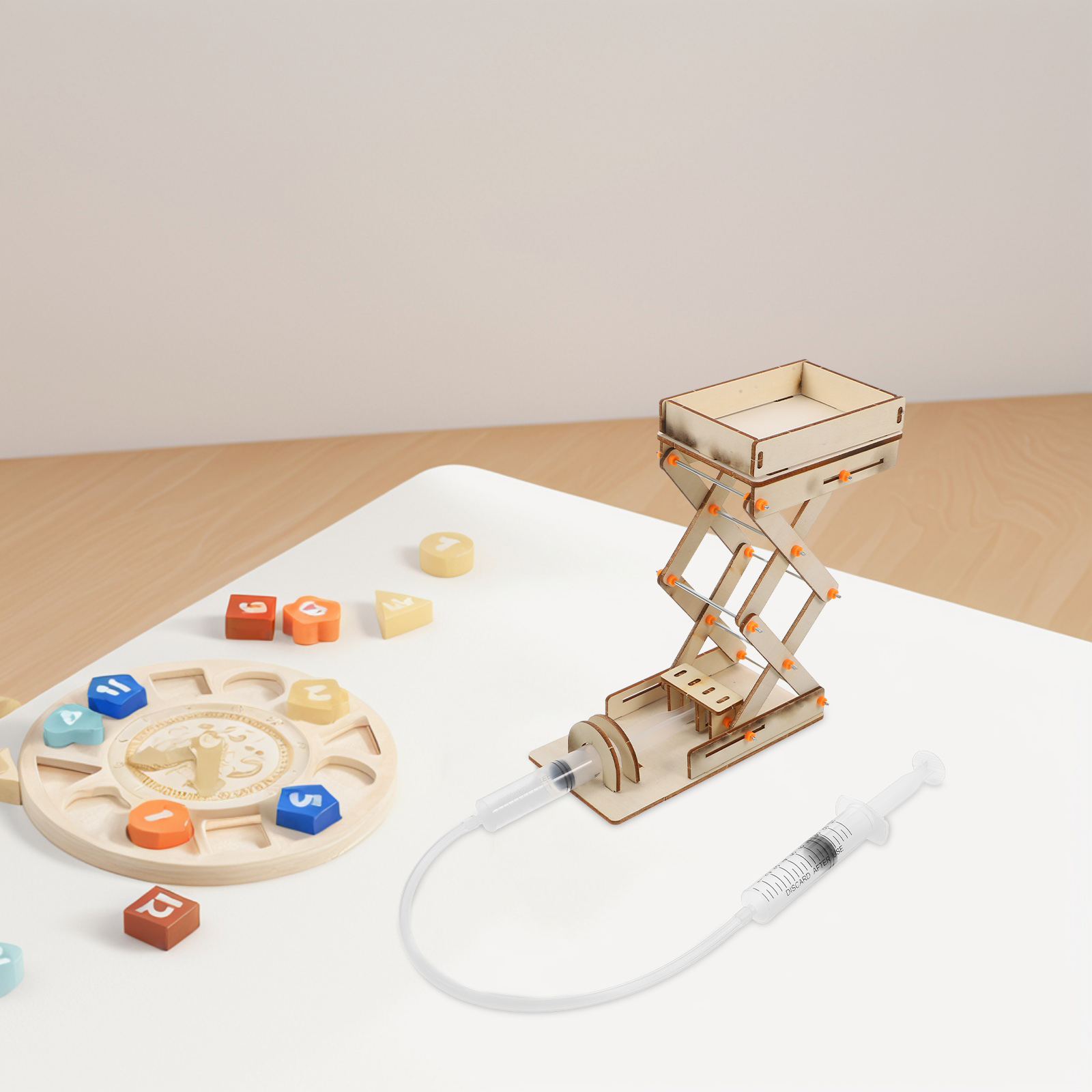 Masteelf Wooden DIY Lab Jack Machine Toy for Kids Educational Science ...