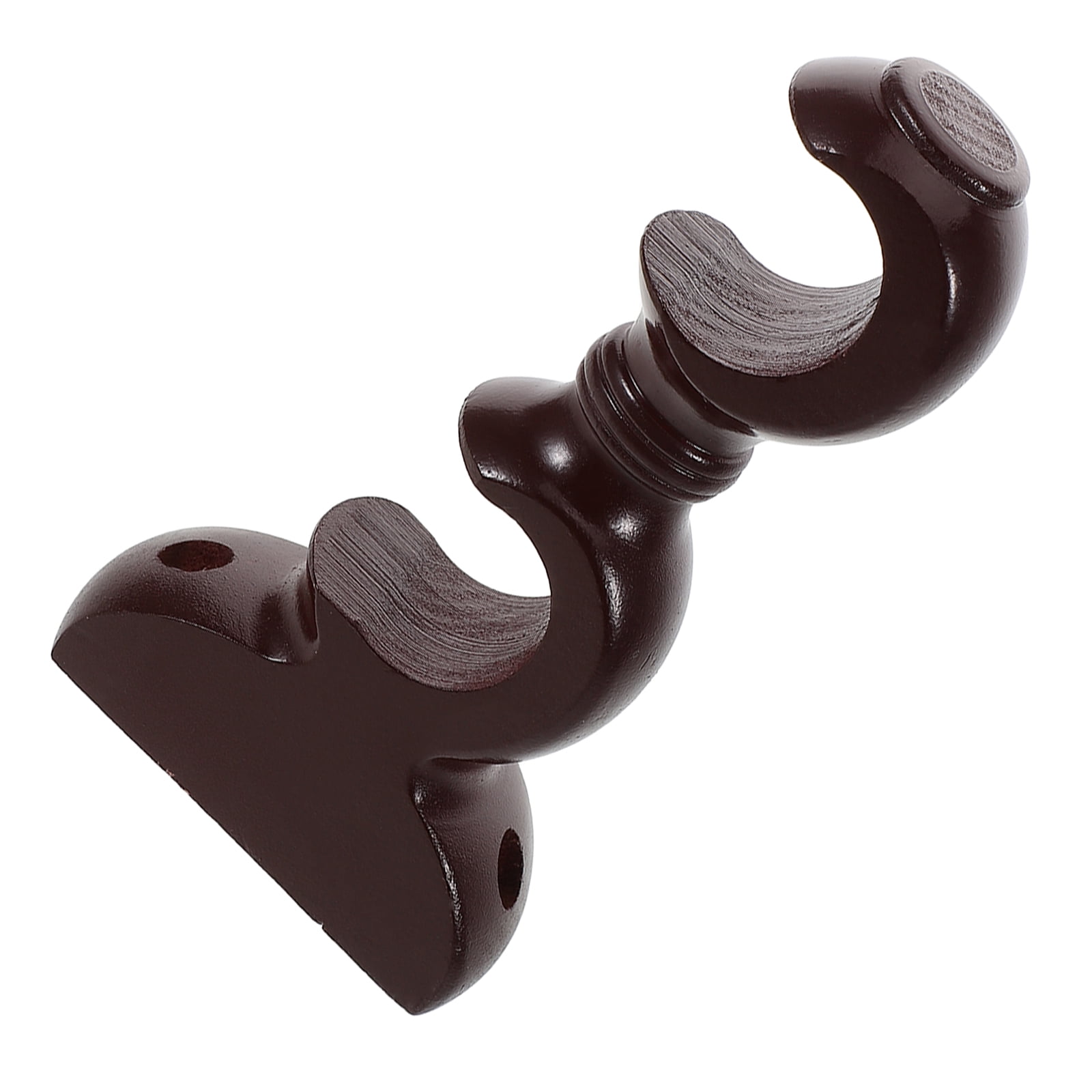 Masteelf Wooden Double-Slot Curtain Rod Bracket Wall Mounted Drapery ...