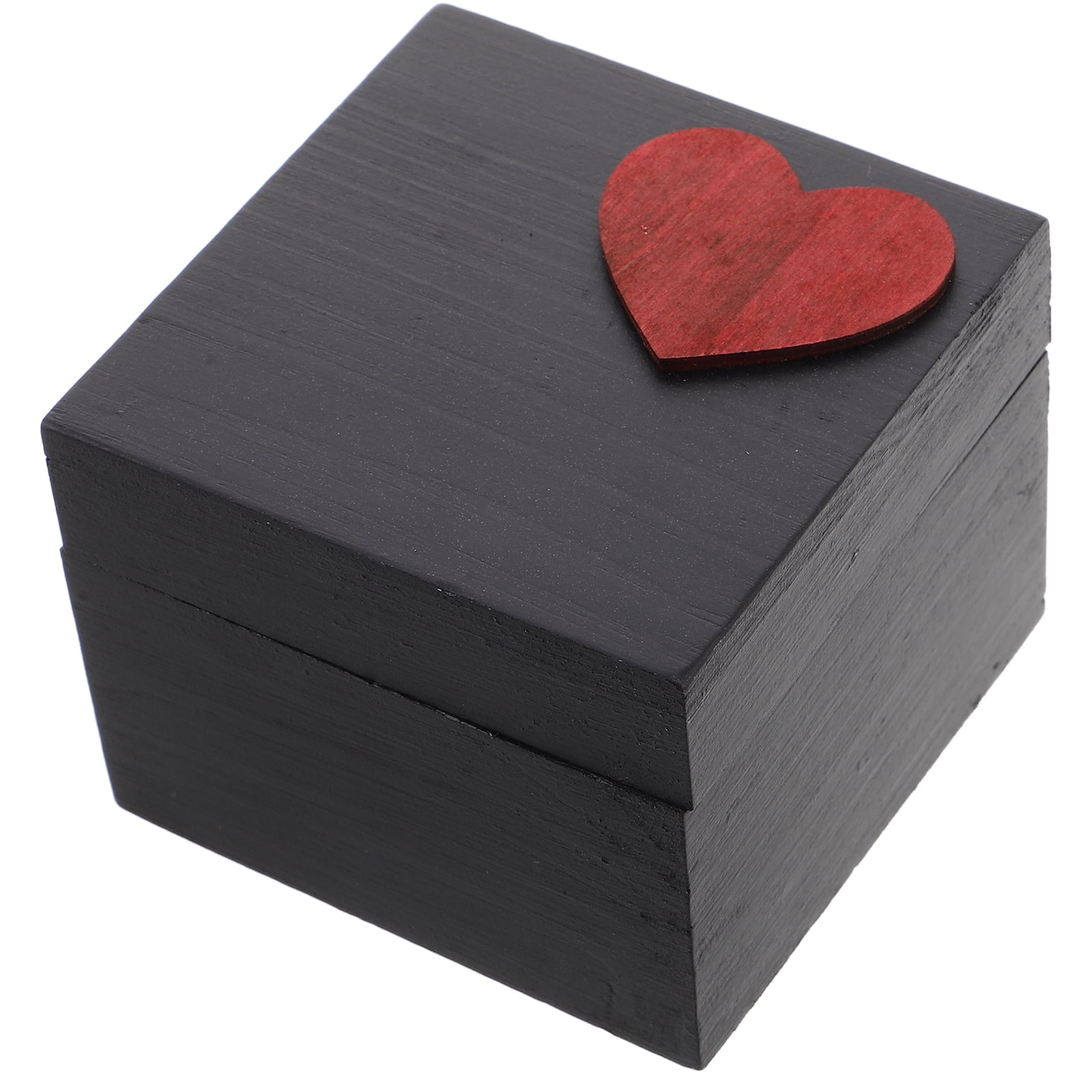 Masteelf Wooden Engagement Ring Box Rustic Wooden Heart Jewelry Box ...