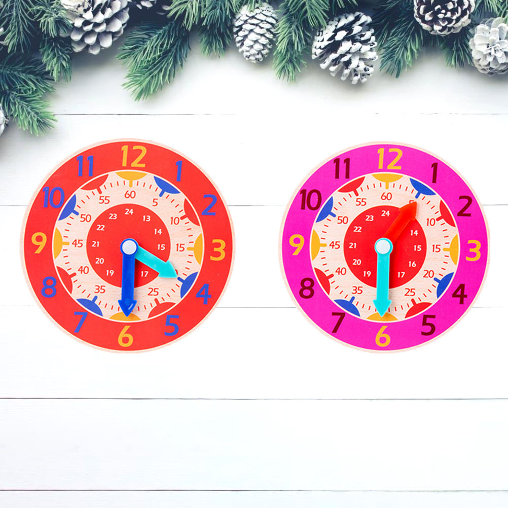 Masteelf Wooden Kids Educational Toy with Number Clock Design for ...