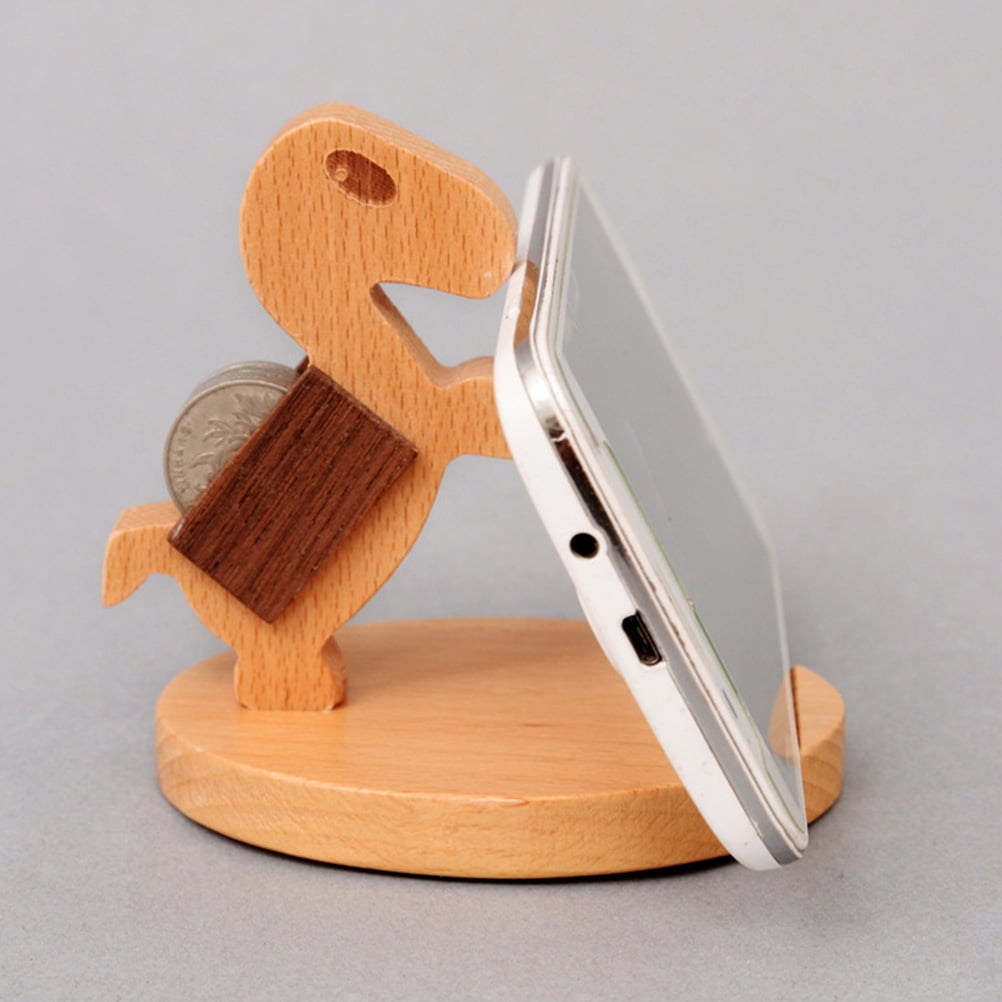 Masteelf Wooden Phone Stand for Smartphone and Tablet with Steady Base ...