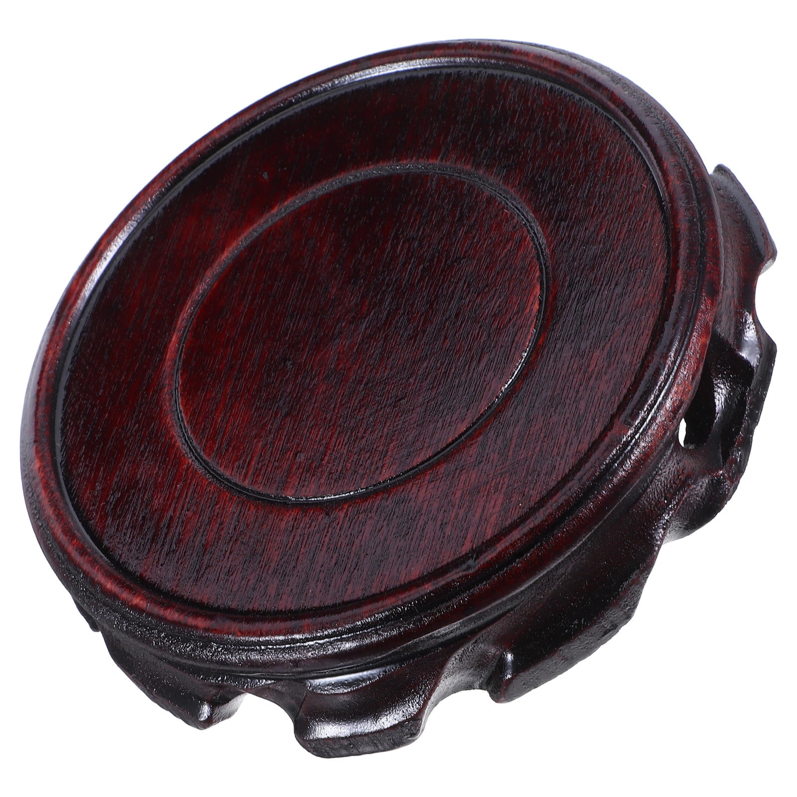 Masteelf Wooden Plant Stand Round Wood Display Base for Teapots and ...