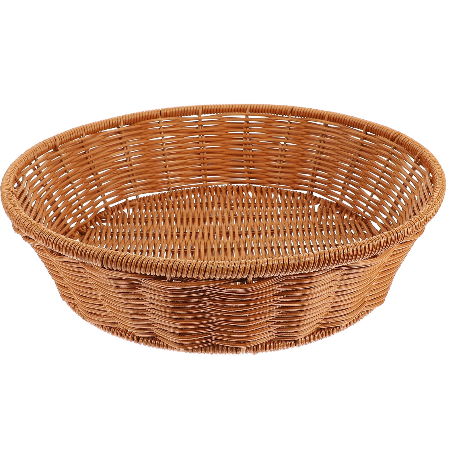 Masteelf Woven Bread Basket Round Imitation Rattan Fruit Basket ...