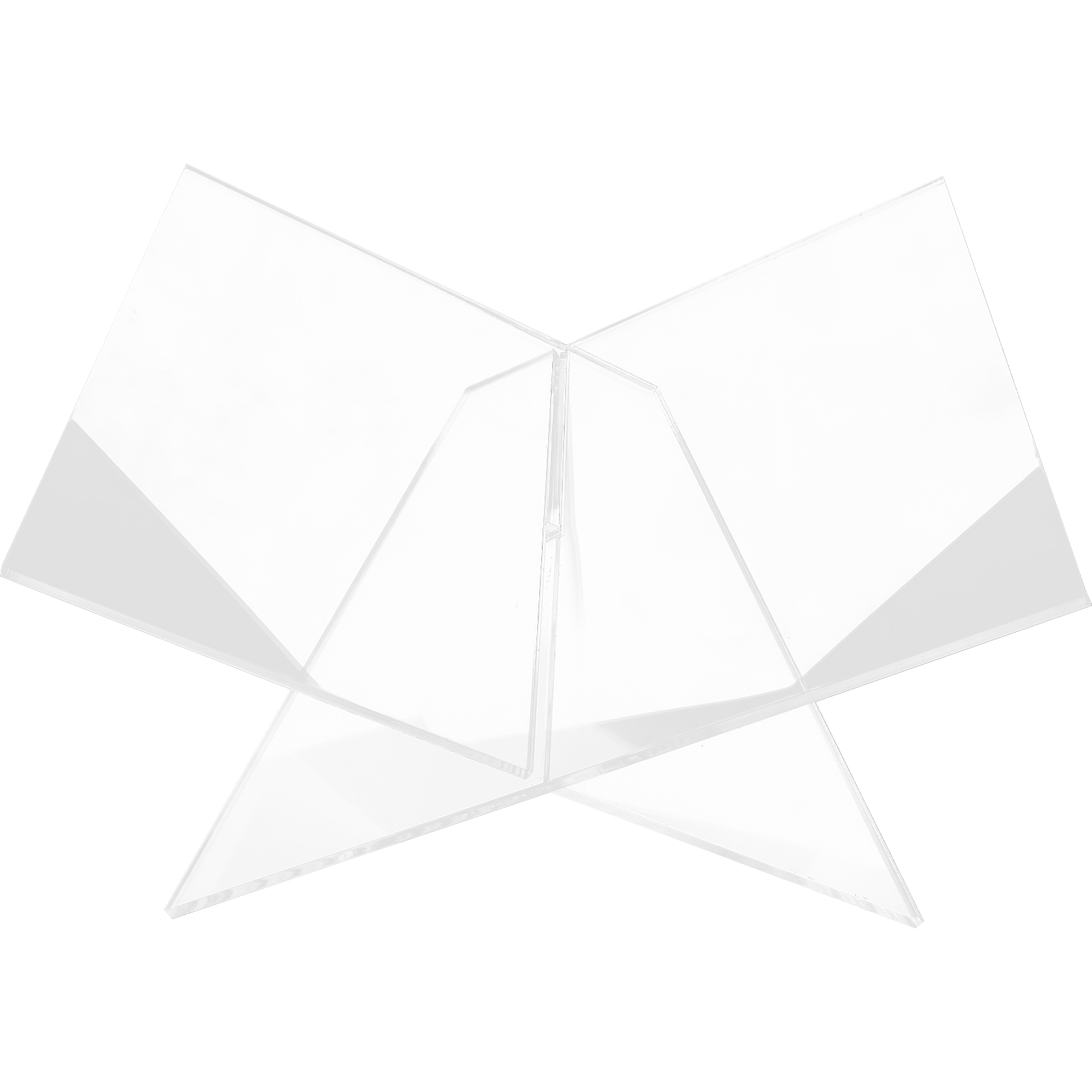 Masteelf X-shaped Acrylic Book Coffee Table Stand Magazine Rack Bible ...