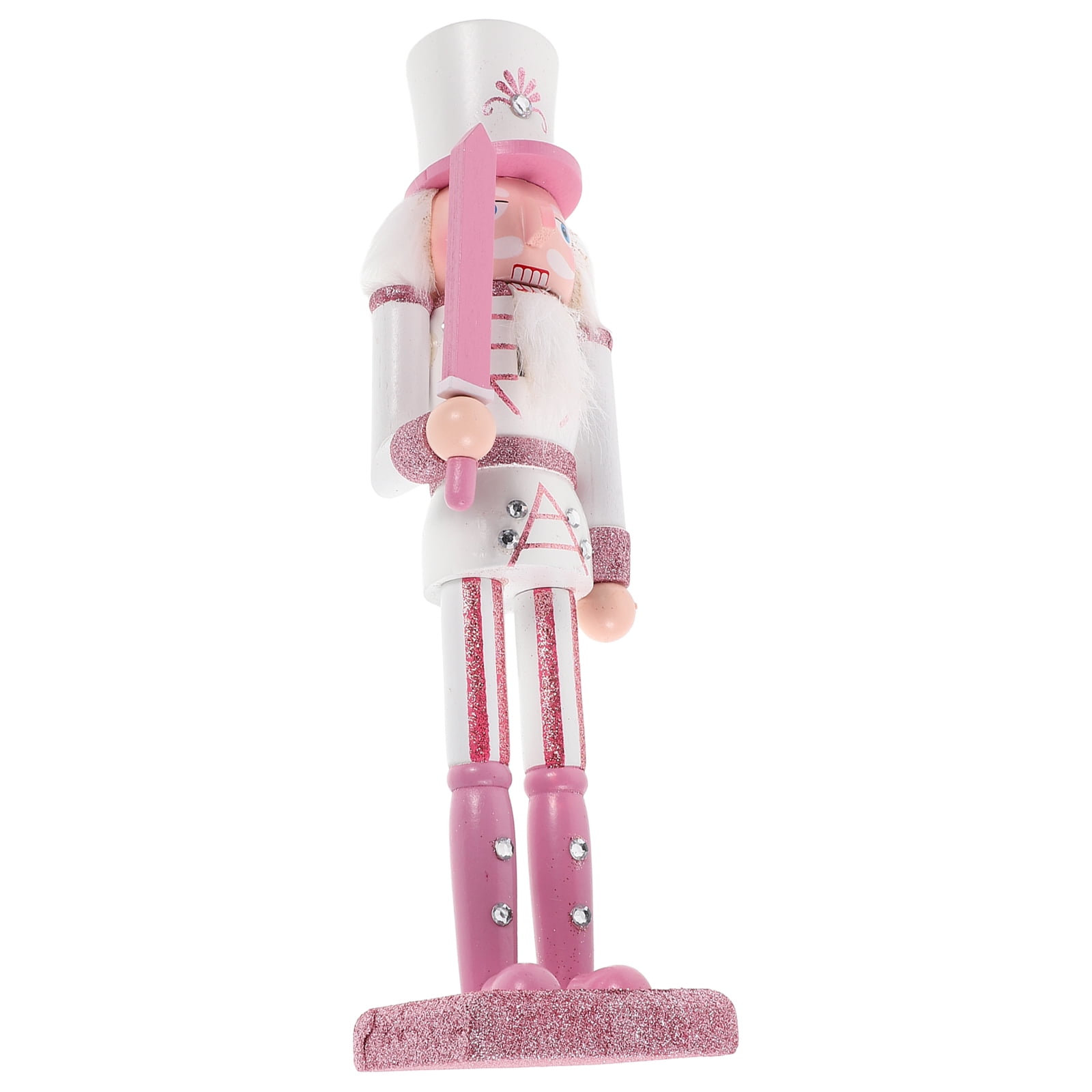 IDEANATEGRATE Traditional Soldier Style Nutcracker Decoration Pink ...