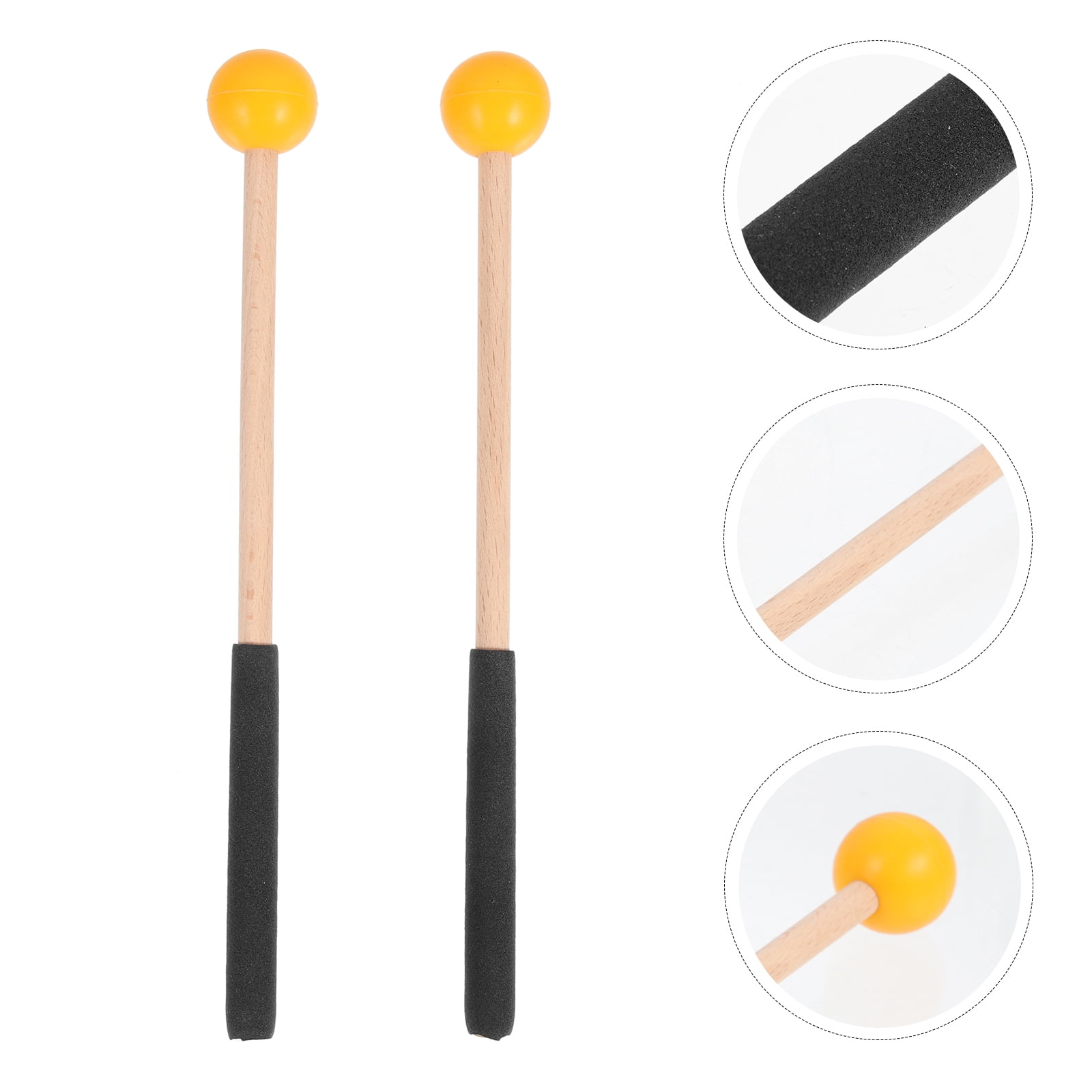 Masteelf Yellow Rubber Mallets for Tongue Drum Marimba Xylophone ...