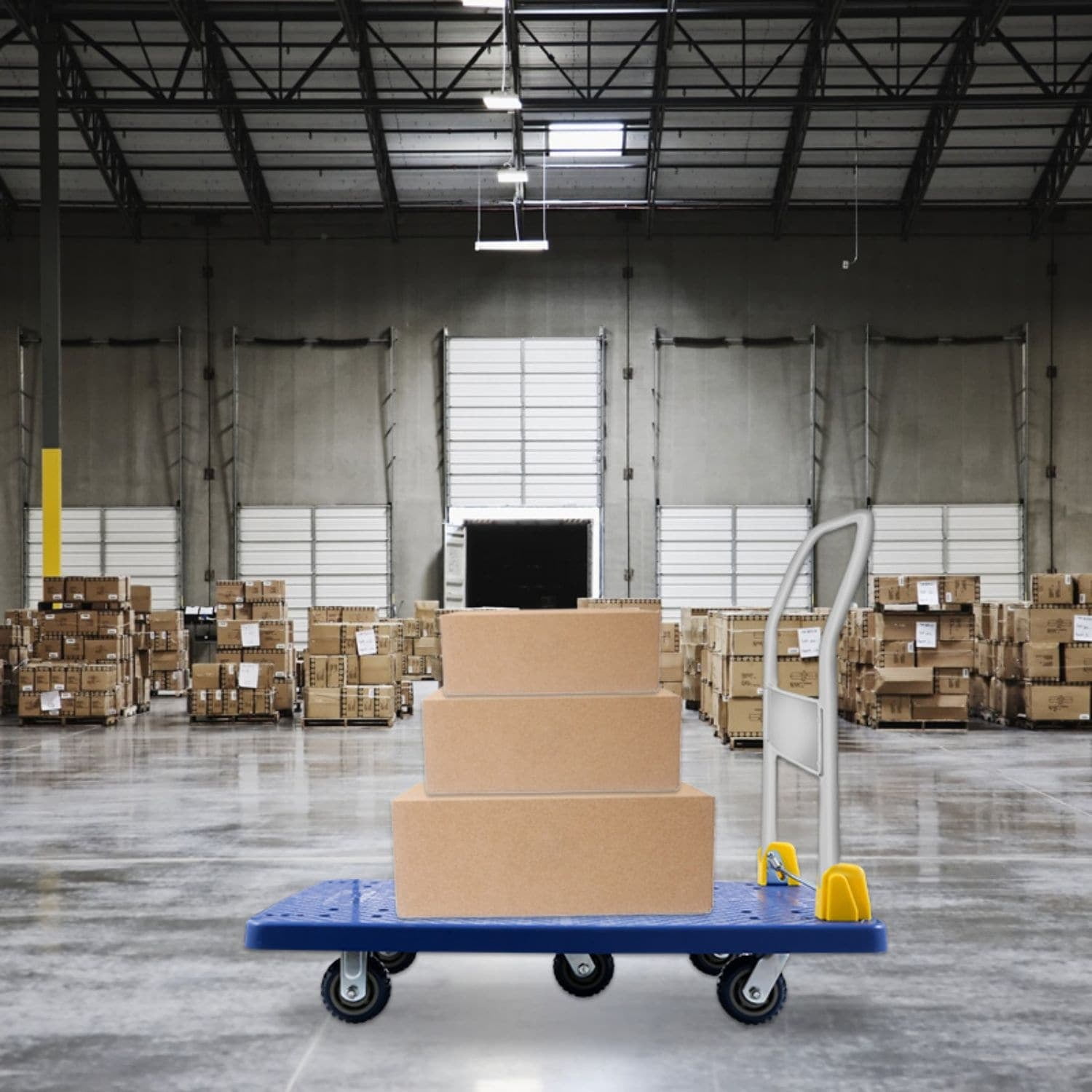 Master 200KG Folding Platform Truck Hand Trolley Barrow Push Cart Dolly Flatbed Cart 1320 lb ...