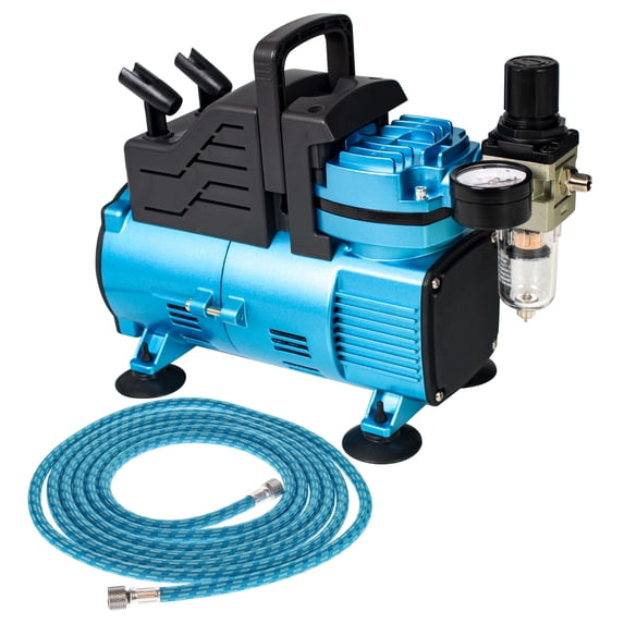 Master Airbrush 1/5 HP Super Cool Runner Dual Fan Air Compressor Kit ...