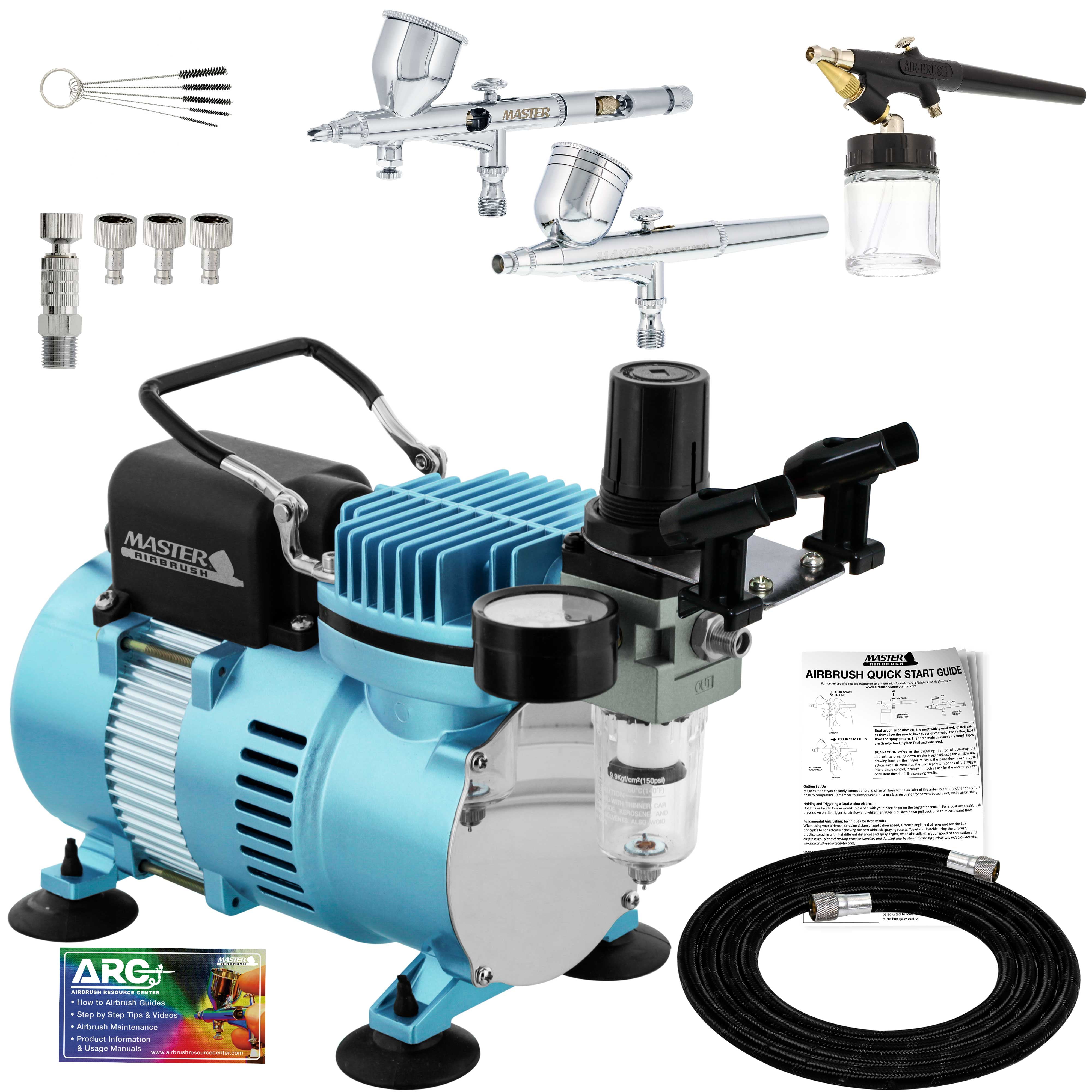 Master Airbrush Cool Runner II Dual Fan Air Compressor Professional ...