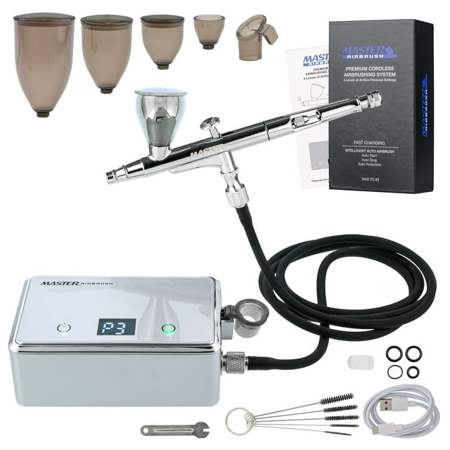 Master Airbrush Powerful Cordless Airbrushing System Kit - 20 to 36 PSI ...